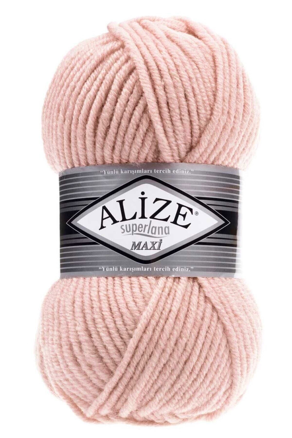 Alize 5 Adet Süperlana Maxi Kristl Pembe 523 Kalın El Örgü Ipi Yelek ...