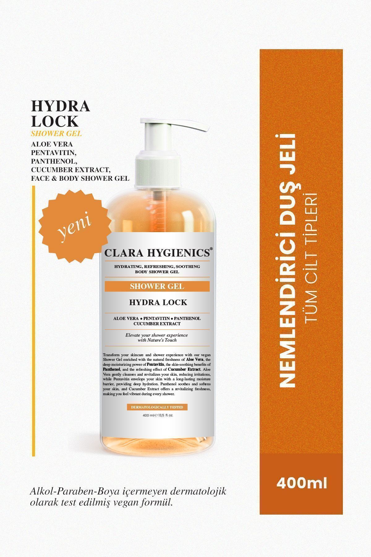Clara Hygienics Hydra Lock Nem Hapsedici Yüz Ve Vücut Duş Jeli 400ml ...