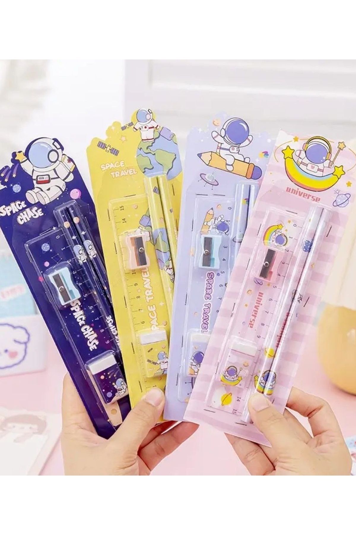 senacacollection 5 li SET KURŞUN KALEM CETVEL SİLGİ KALEMTRAŞ SETİ ...