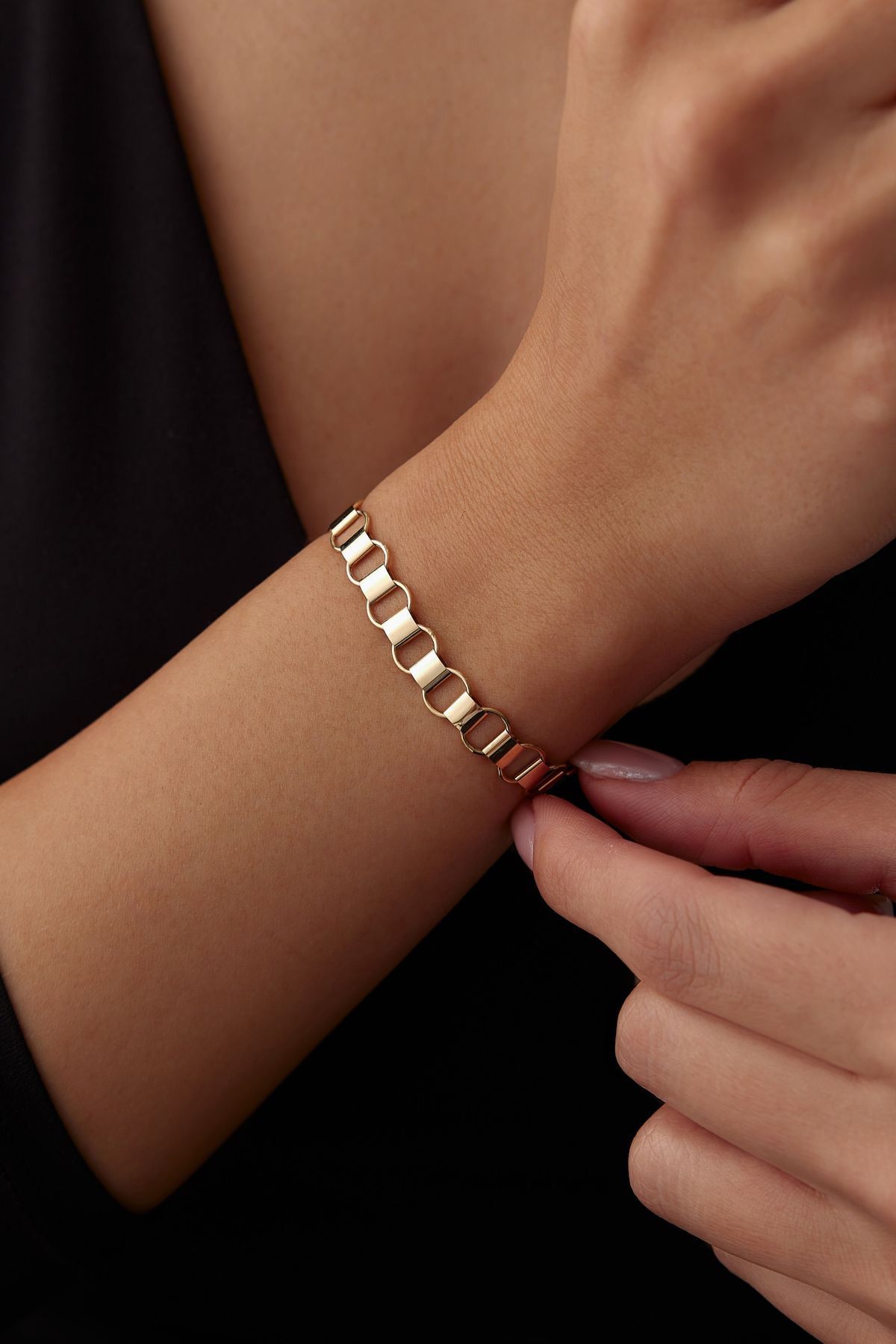 Yunka Jewelry 14 Ayar Altın Sıralı Halka Bileklik Fiyatı, Yorumları - Trendyol