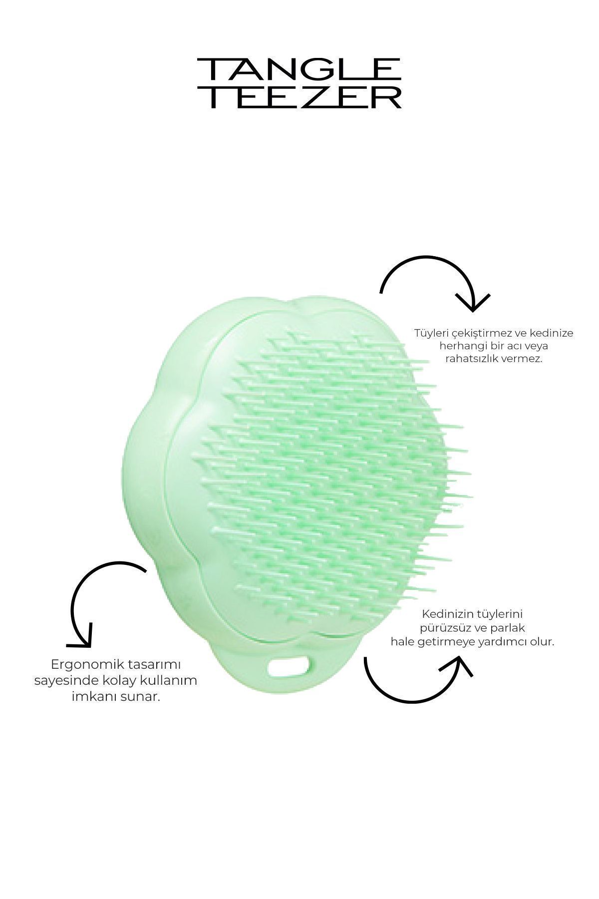 Tangle Teezer Pet Teezer Cat Grooming Brush Green Kedi Bakım Fırçası ...