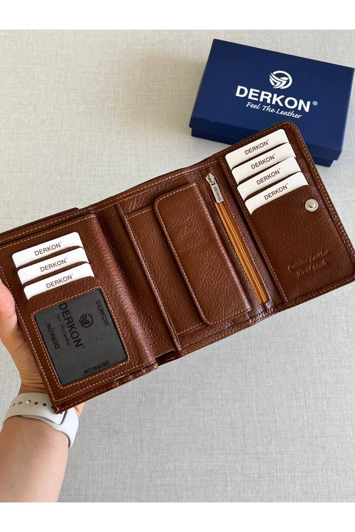 Derkon Violeta Model Orta Boy Hakiki Deri Taba Kadın Cüzdanı - Fiyatı ...