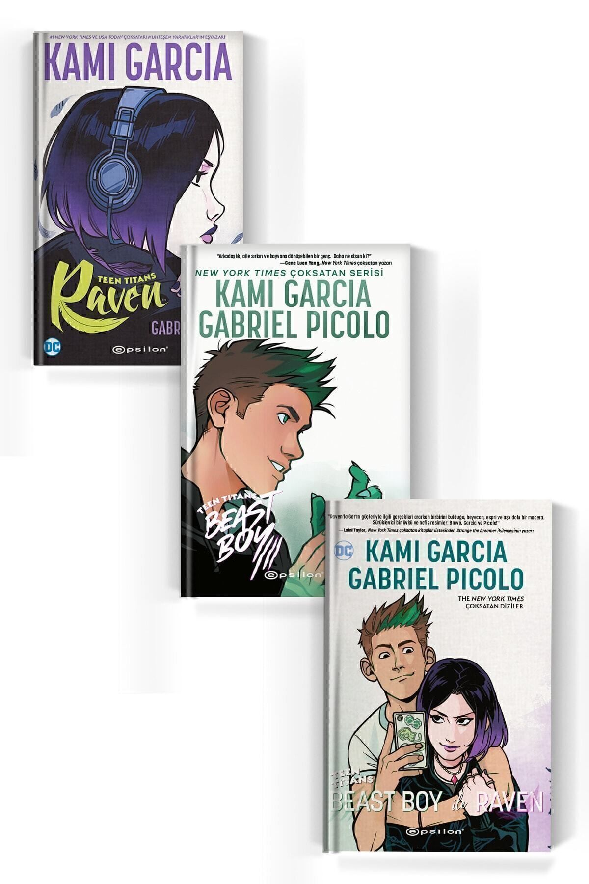 Epsilon Yayınevi SET 3 Kitap Teen Titans Beast Boy Raven Kami Garcia ...