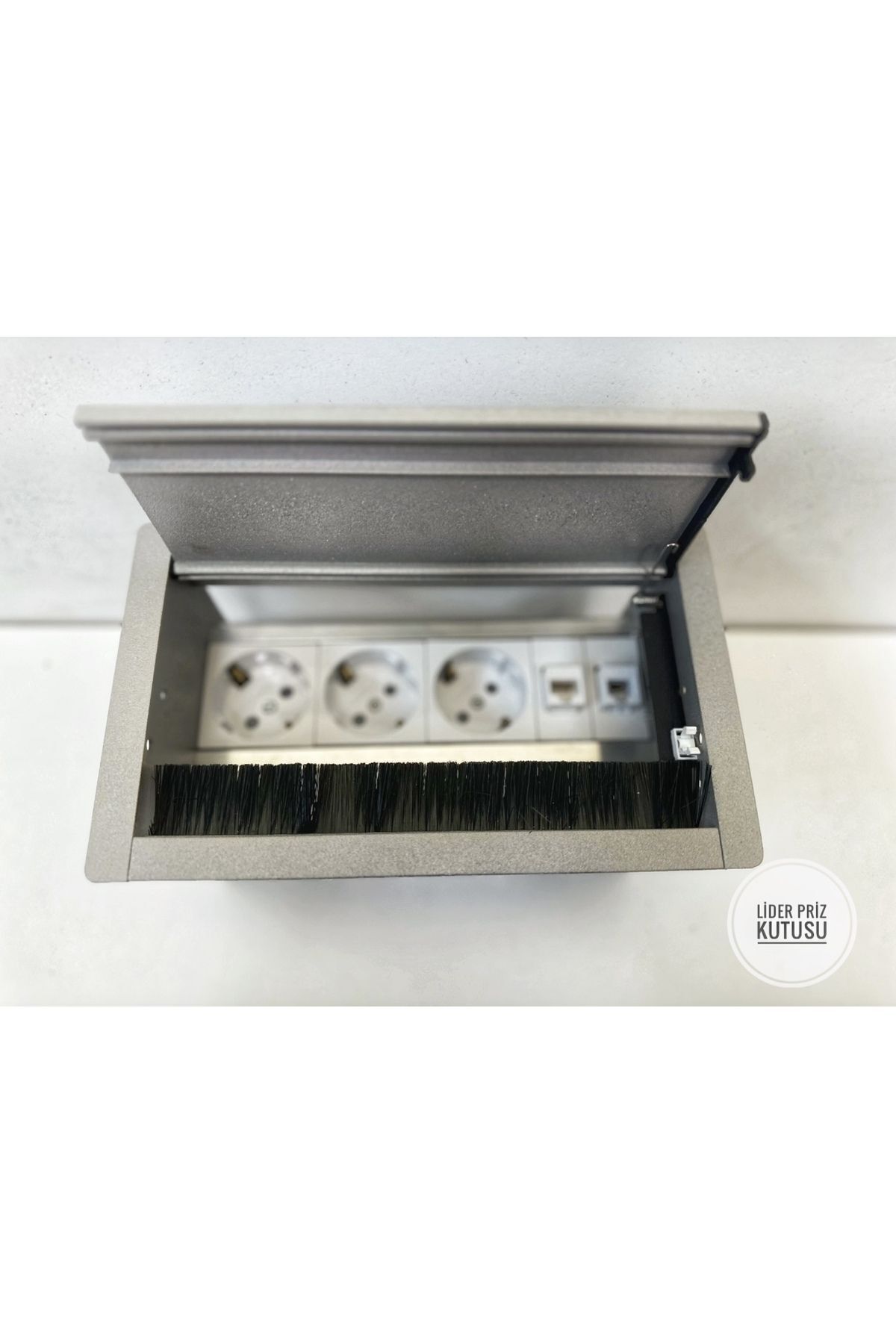 Lider Masa Üstü Priz Kutusu Bas Aç Antrasit - Fiyatı, Yorumları
