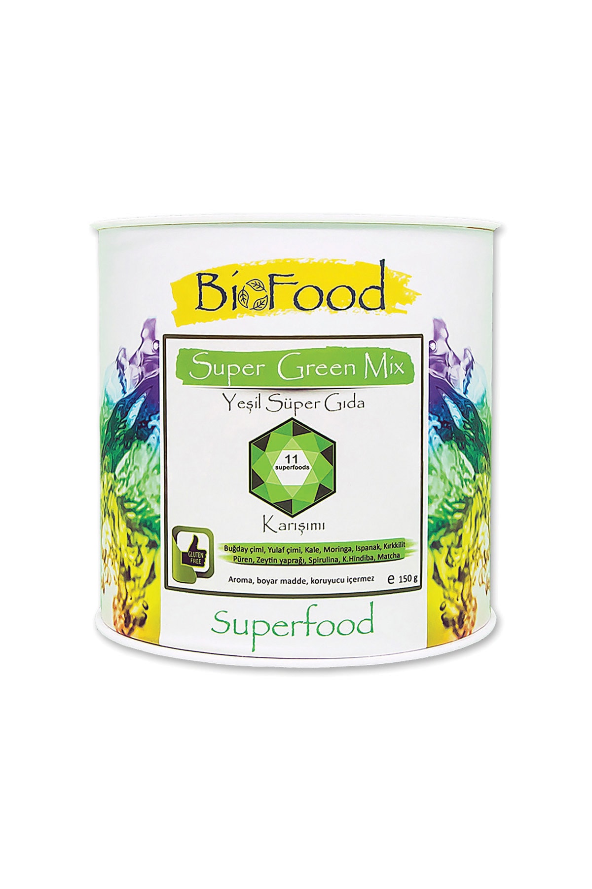 Biofood Super Green Mix Glutensiz Yeşil Sebze Karışımı Içecek Tozu 150 ...