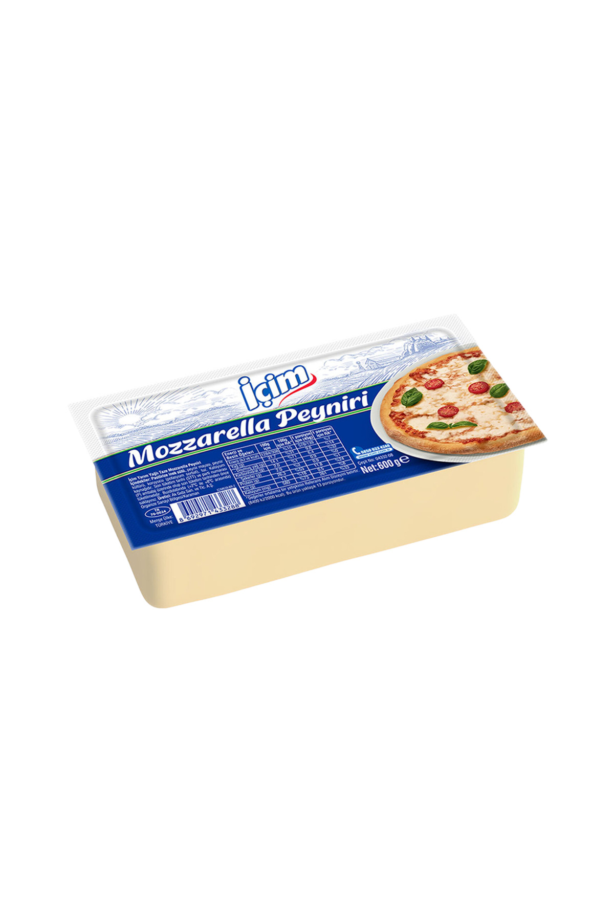 İçim İçim Blok Mozzerella Peyniri (600 g) x12 Adet - Fiyatı, Yorumları