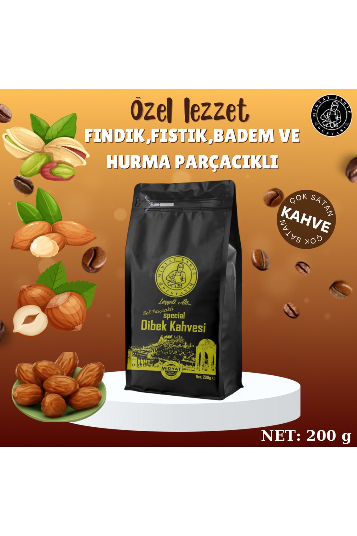 MİDYAT KAHVE DÜNYASI ÖZEL SERİ SPECİAL DİBEK KAHVESİ (FINDIK,FISTIK ...