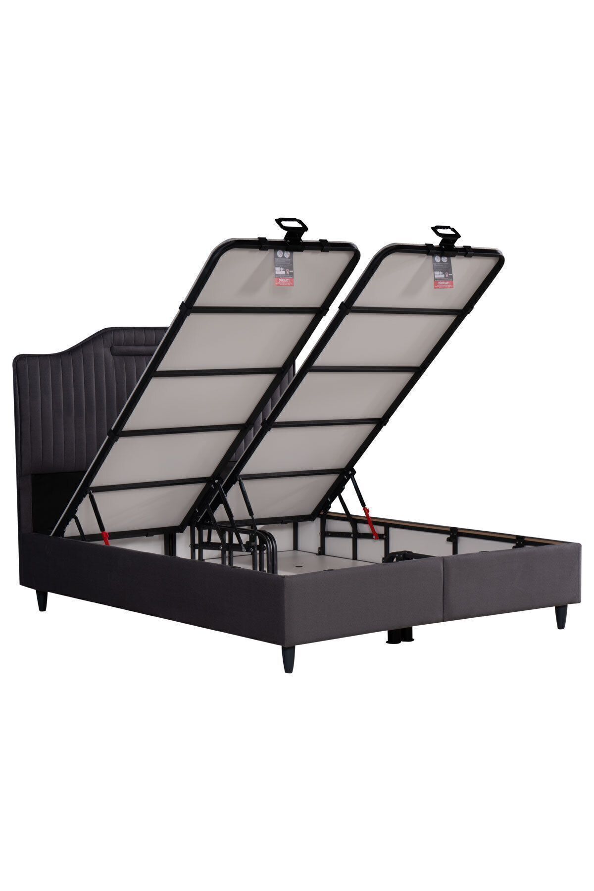 Kilim Mobilya Royal Lux Sandıklı Baza Başlık Paket Yaylı Pedli Yatak Seti Antrasit - Fiyatı ...