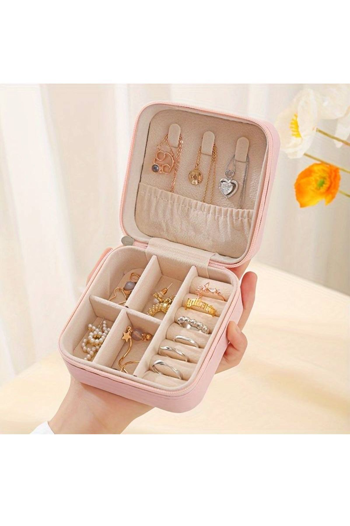 Genel Markalar Fermuarlı Takı Ve Mücevher Saklama Seyahat Çantası ...