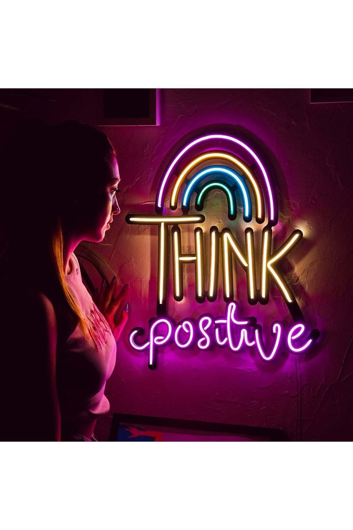 HOAGARD Think Positive Neon Duvar Dekoru (TABELA) - Metal Üzerine Neon ...