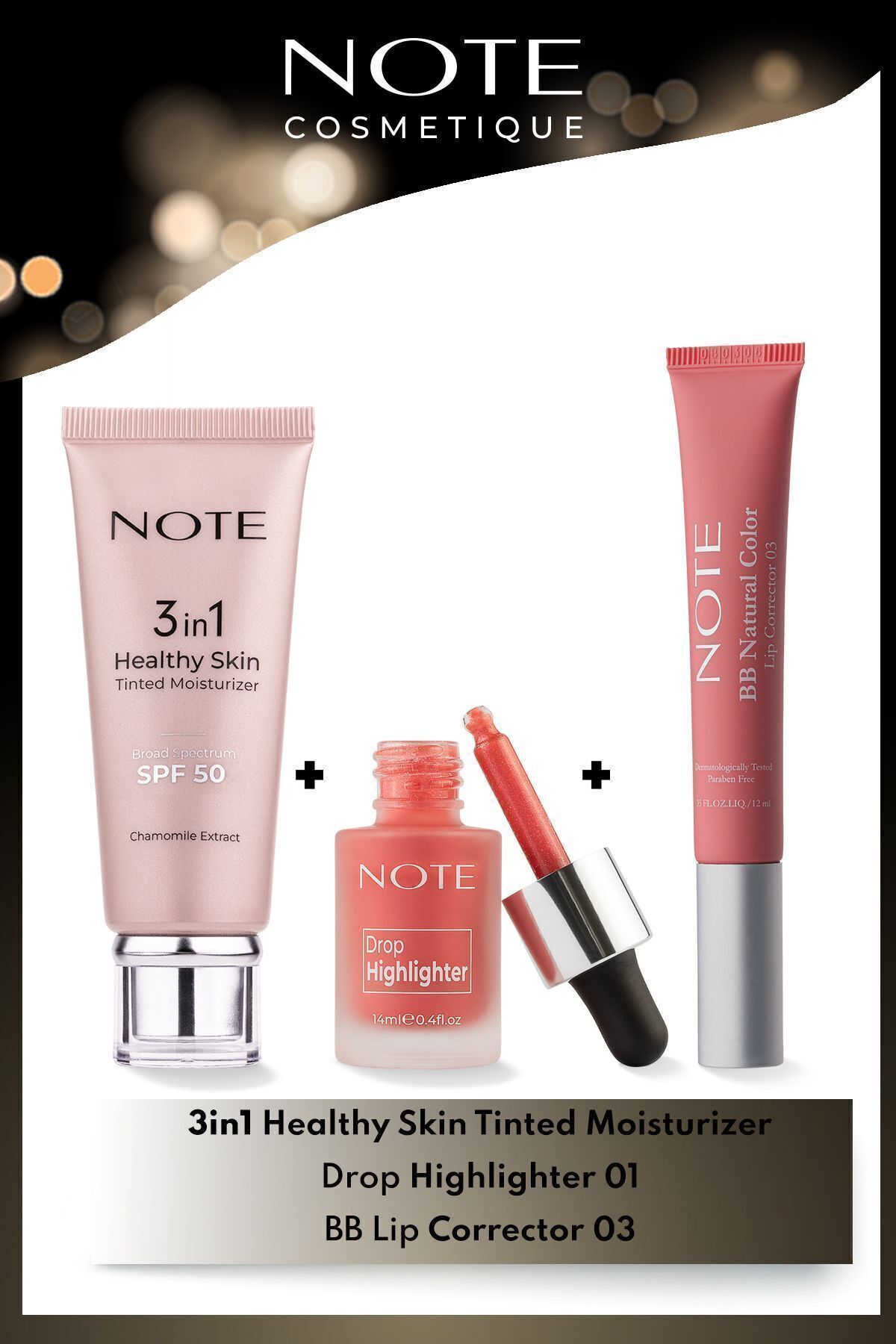 Note Cosmetics En Favoriler 3'lü Makyaj Seti - 3 in 1 Healthy Skin ...