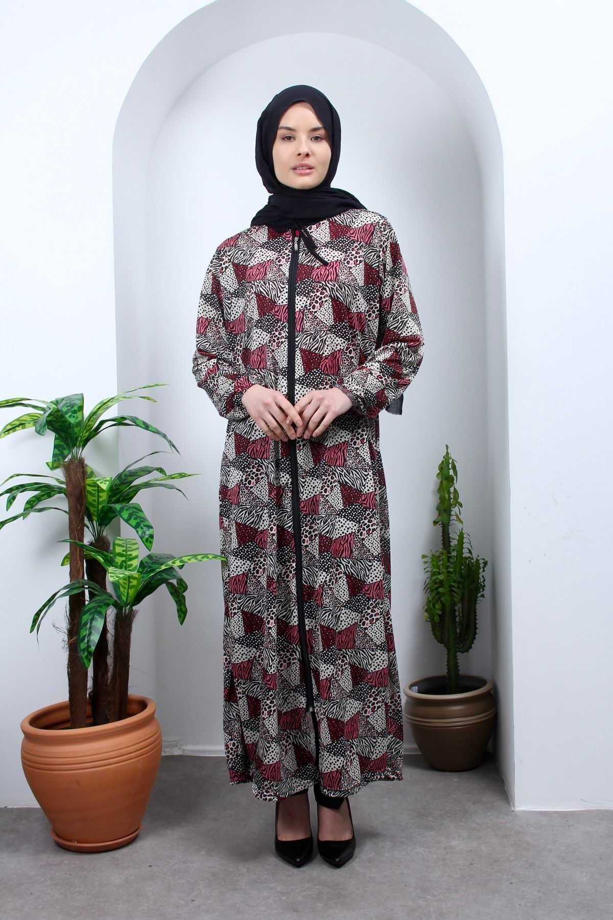 Kutay Collection Fermuarlı Kadın Mevsimlik Namaz Elbisesi, Terletmeyen ...