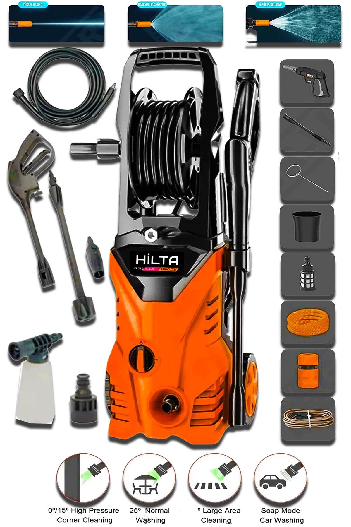 Hilta Power Alman 180-200 Bar Su Soğutmalı Bakır Sargılı Profesyonl ...