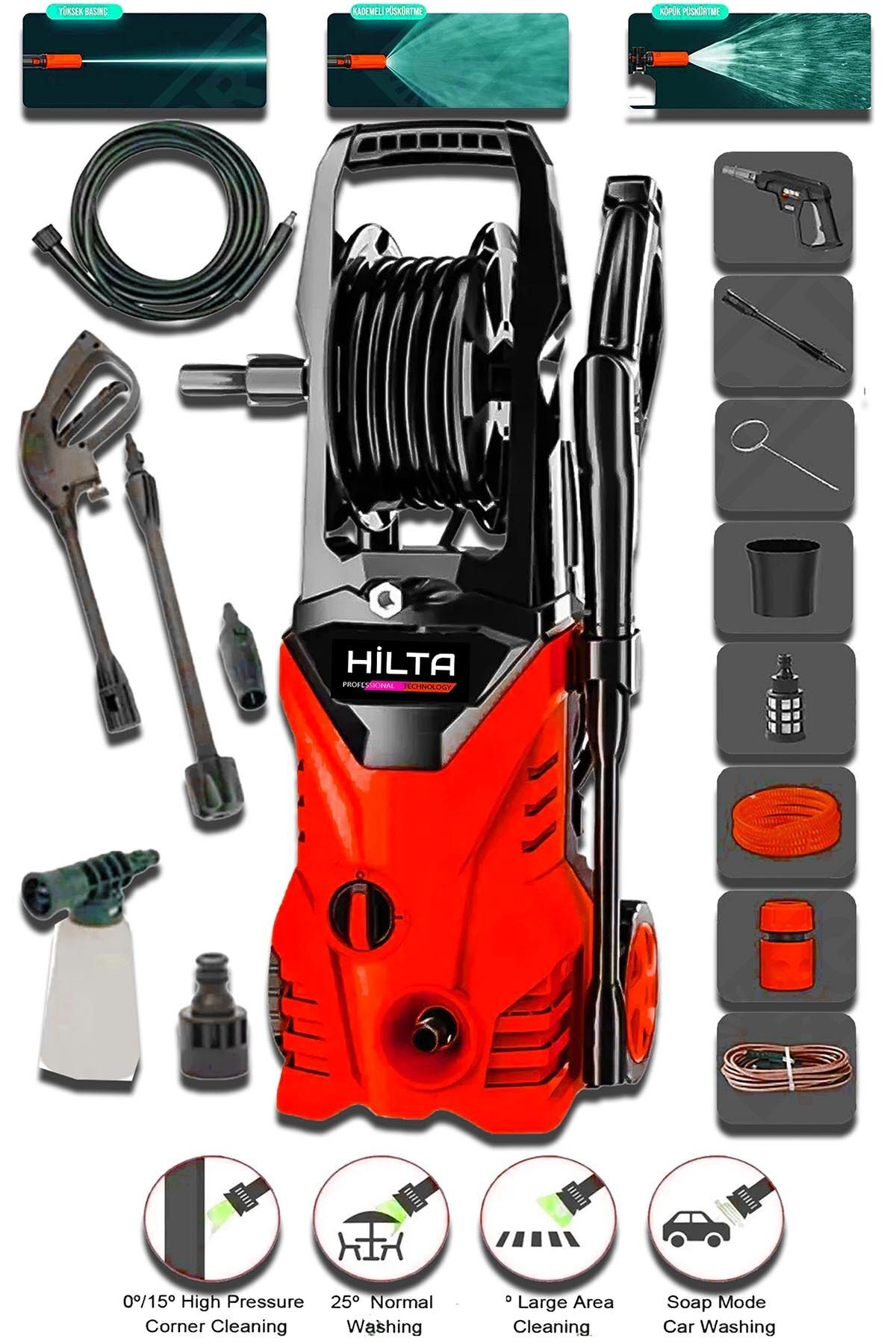 Hilta Power Alman Ultra Basınç 200Bar Hortum Makaralı Kovadan Çeşmeden ...