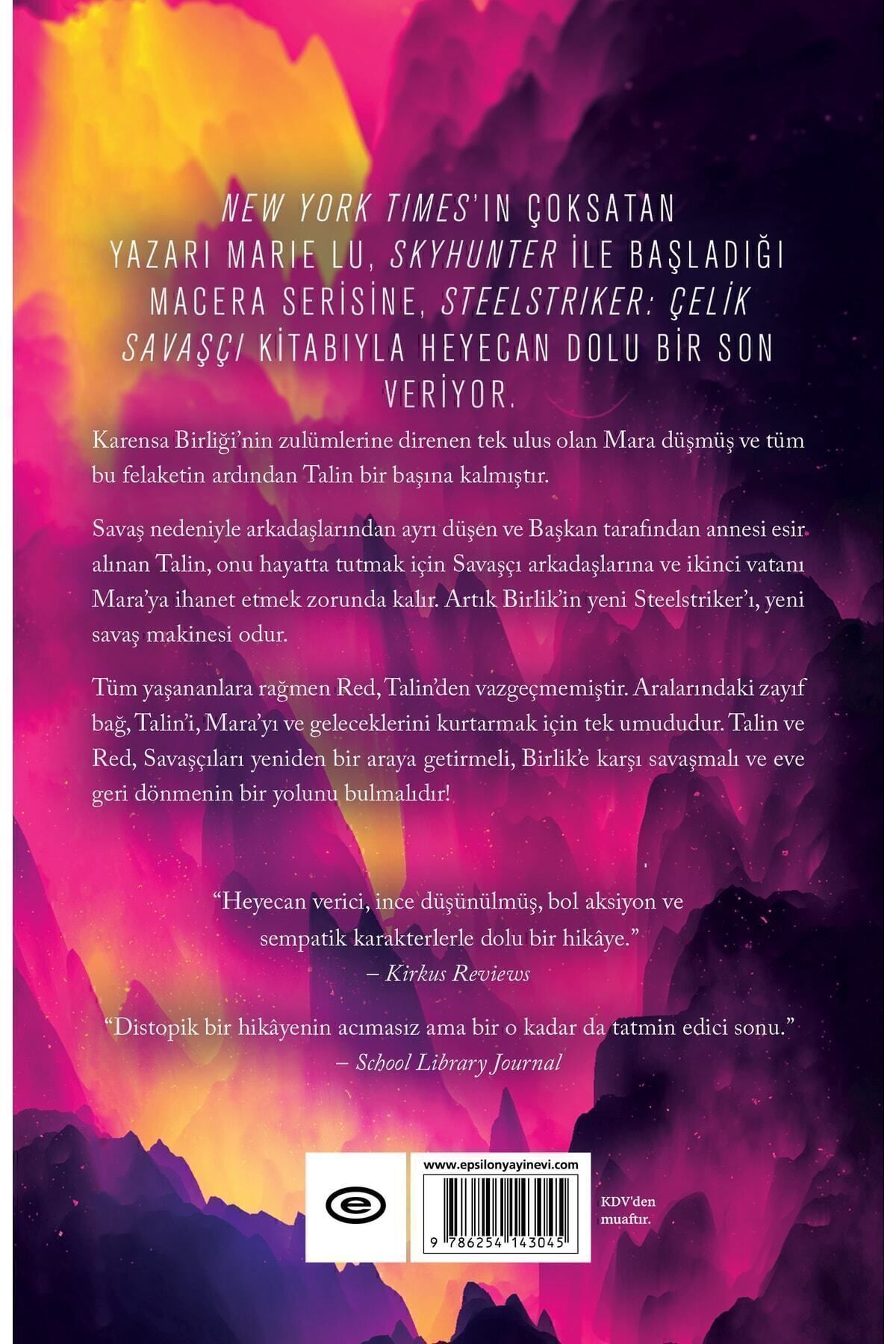 Epsilon Yayınevi Steelstriker Çelik Savaşçı Marie Lu Fiyatı, Yorumları ...