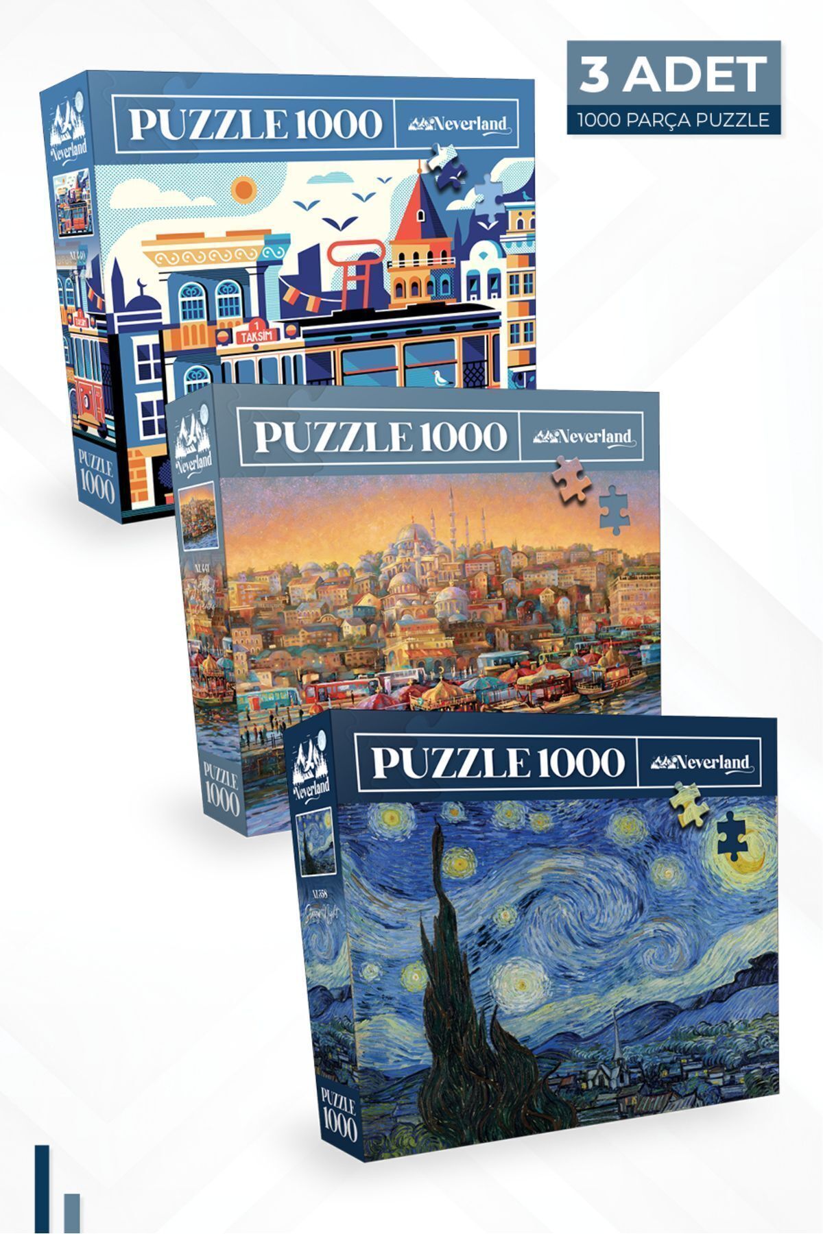 Neverland 3 ADET 1000 PARÇA PUZZLE - YILDIZLI GECE ve İSTANBUL ve ...