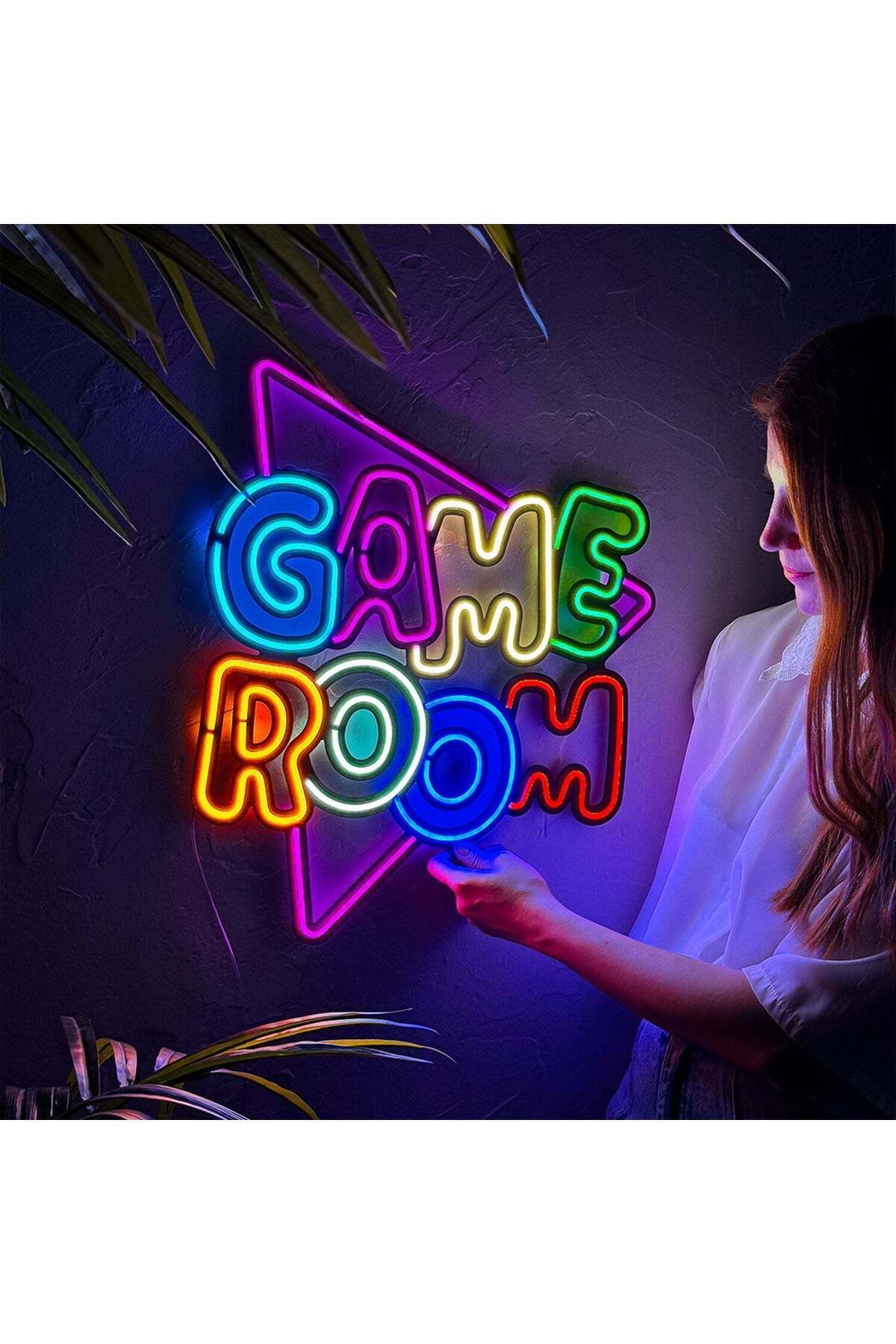 HOAGARD Neon Game Room Duvar Dekoru - Metal Üzerine Renkli Led Işık Ile ...