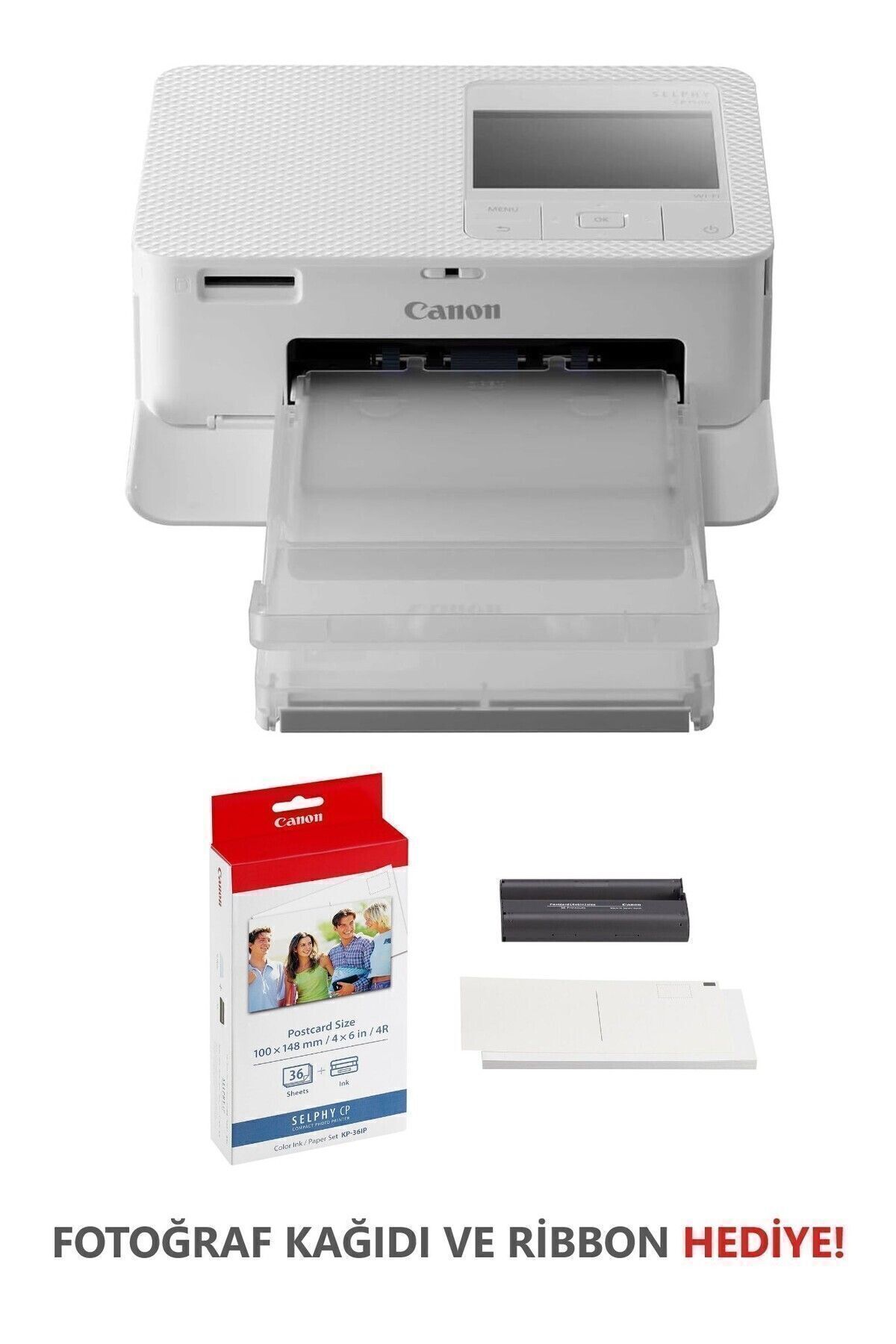 Canon Selphy Cp1500 Beyaz Fotoğraf Yazıcısı Kp-36ip Fotoğraf Kağıdı ...