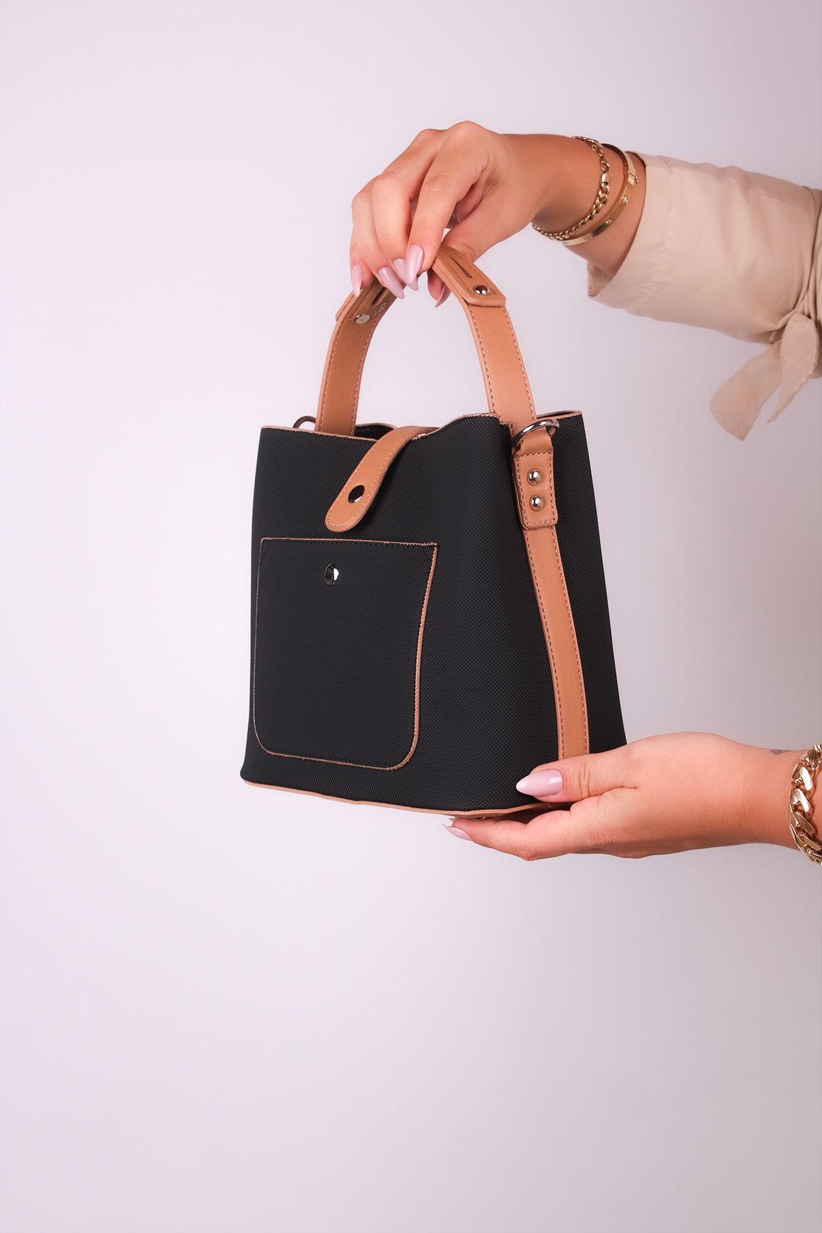 GALB LEATHER Yeni Sezon Kadın Omuz Çantası 4 Bölmeli Ayarlanabilir ...
