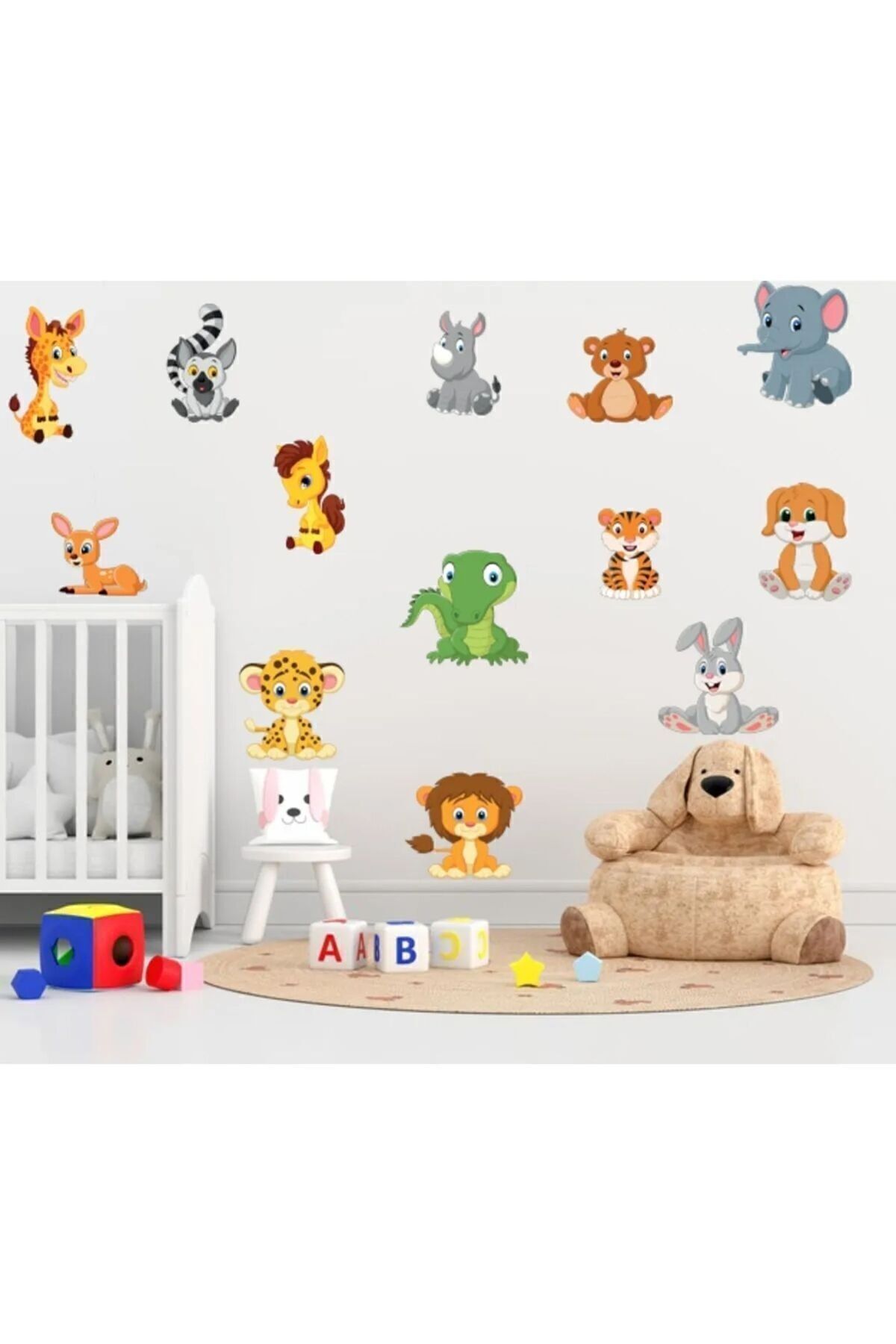 Göktuğ Hediyelik Sevimli Minik Hayvanlar Çocuk Odası Duvar Sticker ...