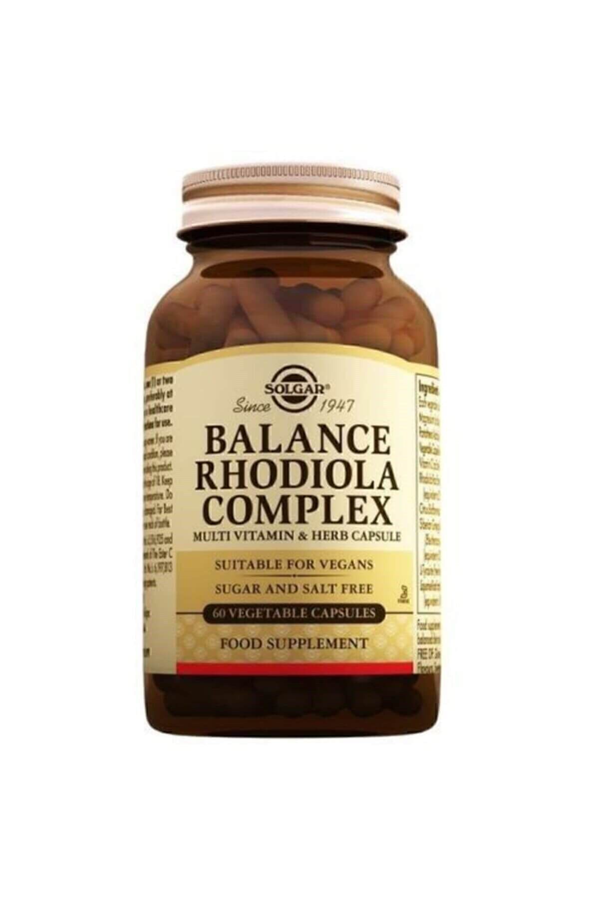 Solgar Balance Rhodiola Complex 60 Kapsül - Fiyatı, Yorumları