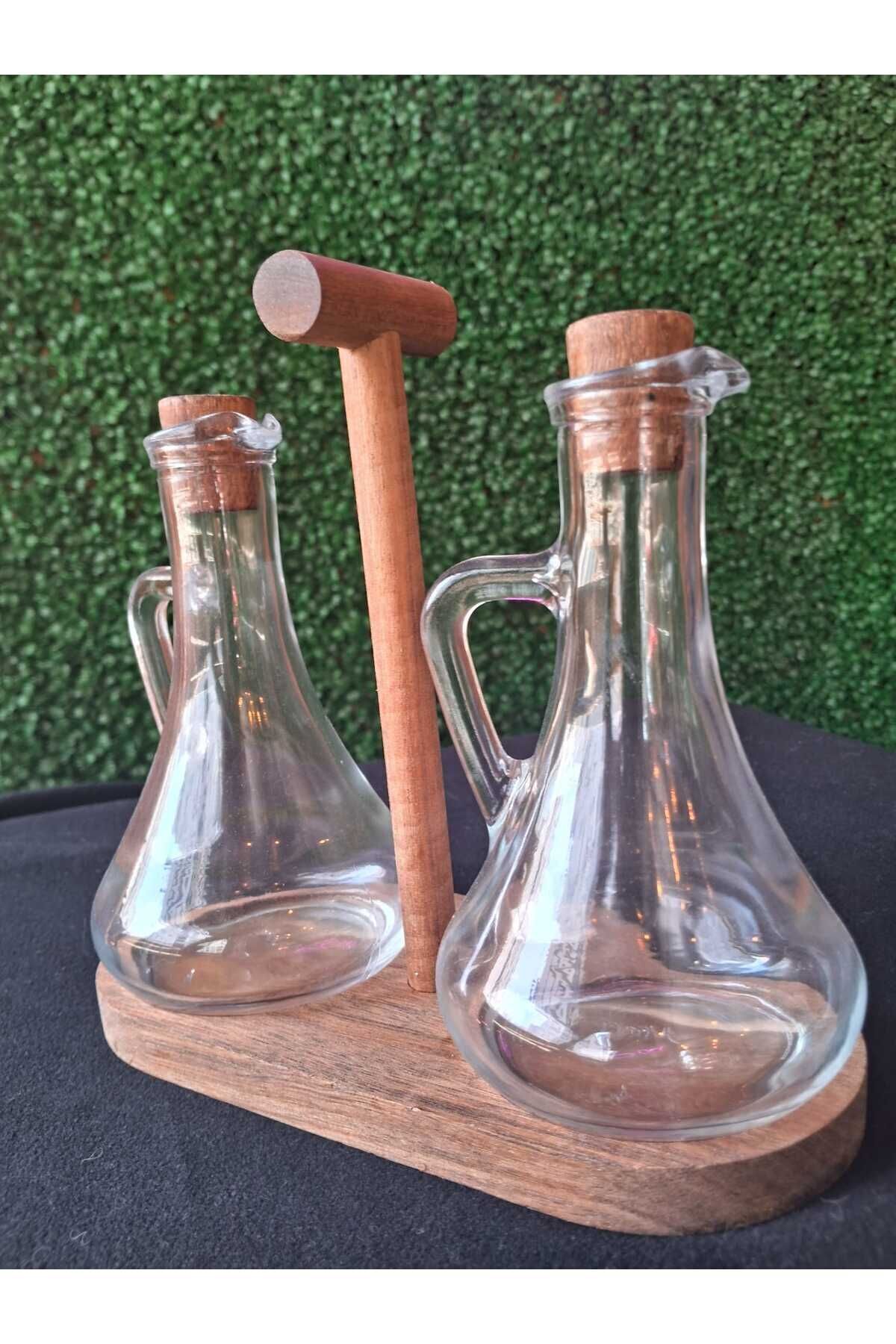 MIENN Mien 2 li Ahşab Stantlı 2 li Yağlık Sirkelik Takımı MIEN8617005S ...