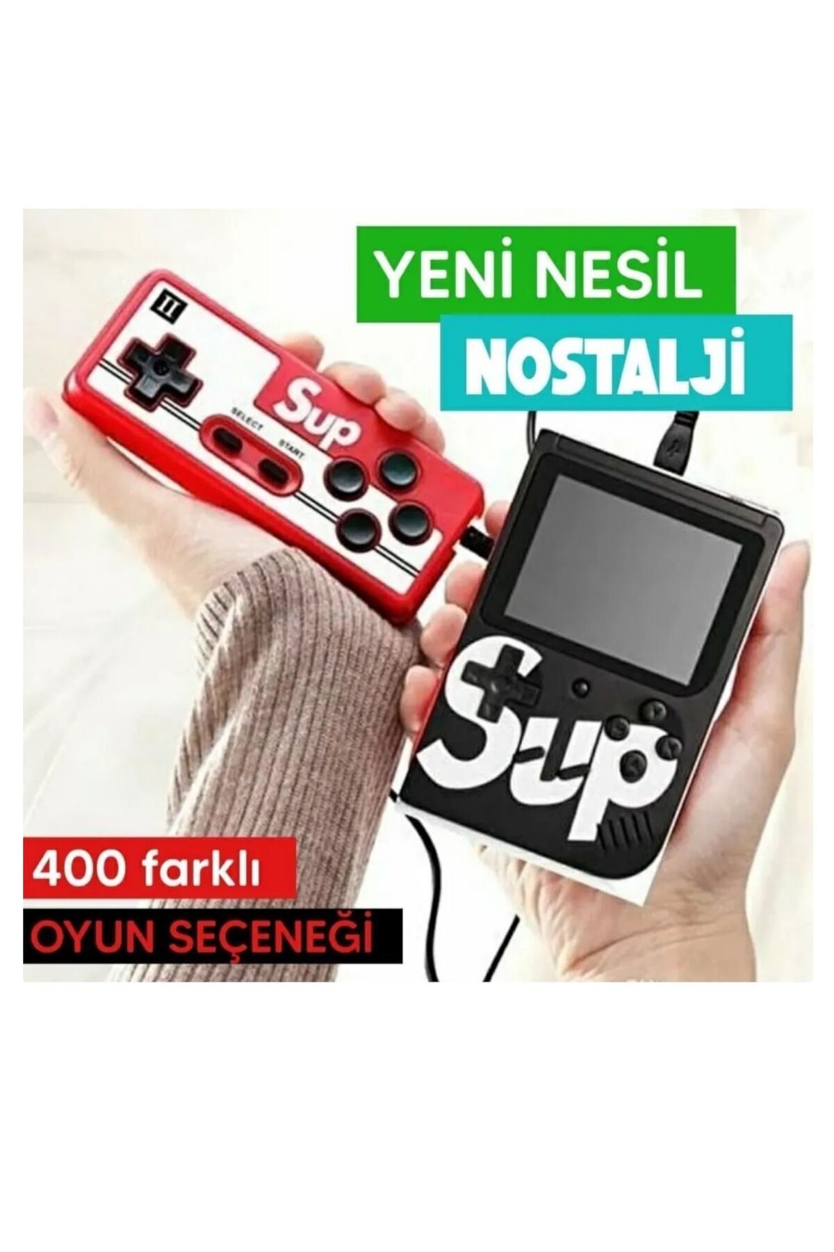 UCUZTEKNO Iki kollu atari sup çok oyunlu 400 oyun TV ye bağlanma ...
