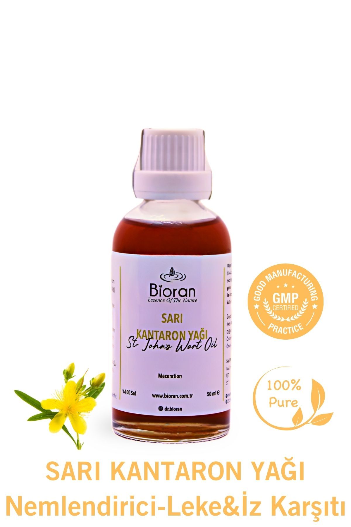 Bioran Sarı Kantaron Yağı %100 Saf Bitkisel Yağ 50 Ml. (ST JOHN'S WORT ...