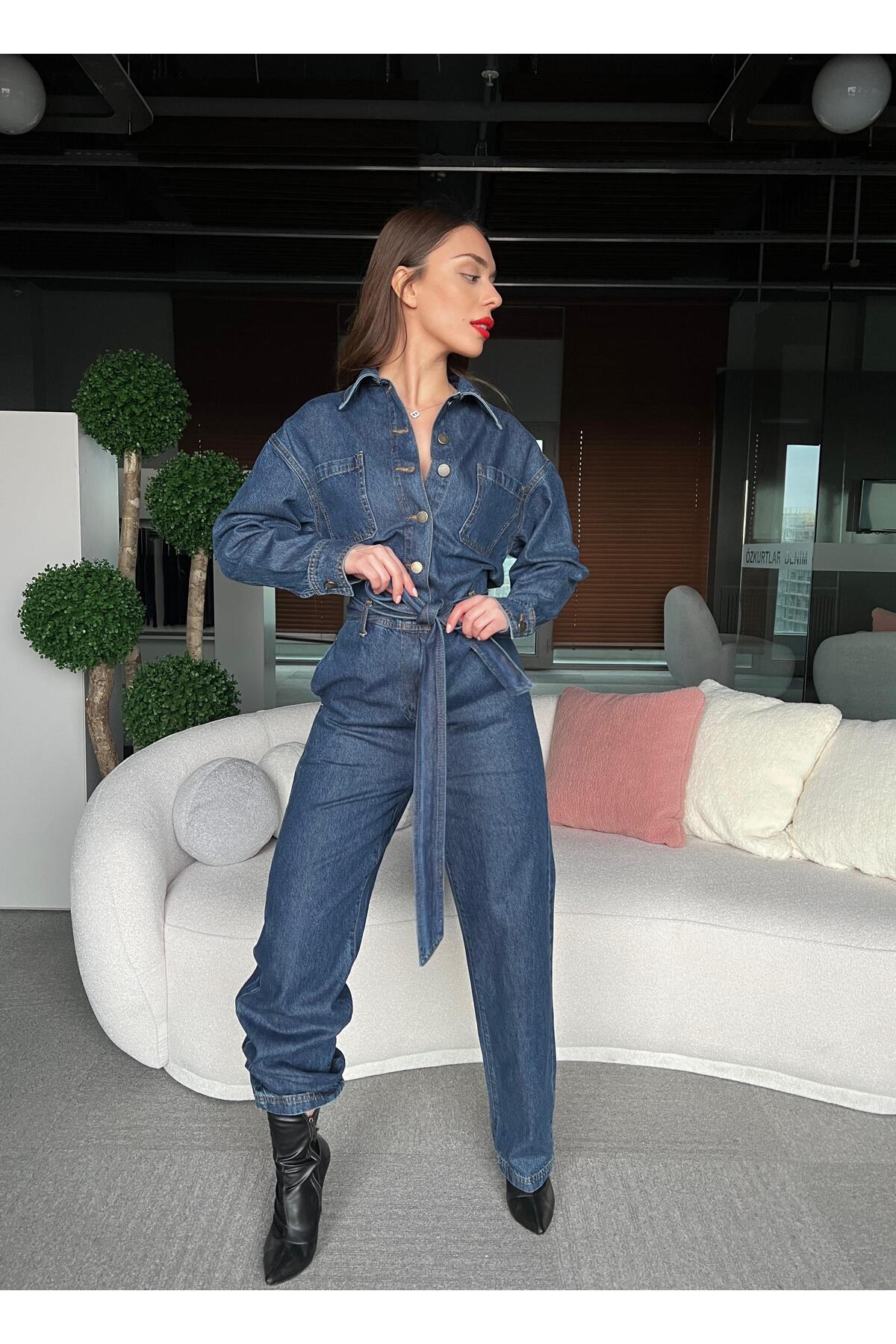 TamSeninTarzin Braa Düğmeli Jeans Tulum Fiyatı, Yorumları - Trendyol