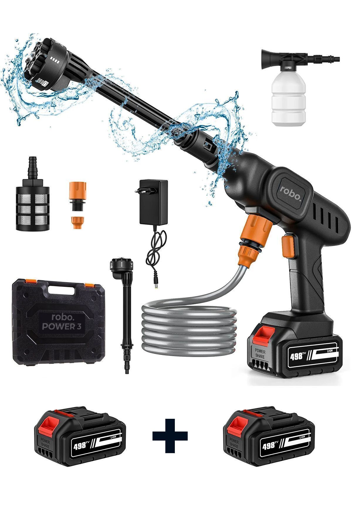 ROBO Power 3 60 Bar Şarjlı ve Yüksek basınçlı Oto Yıkama Ve Sulama ...