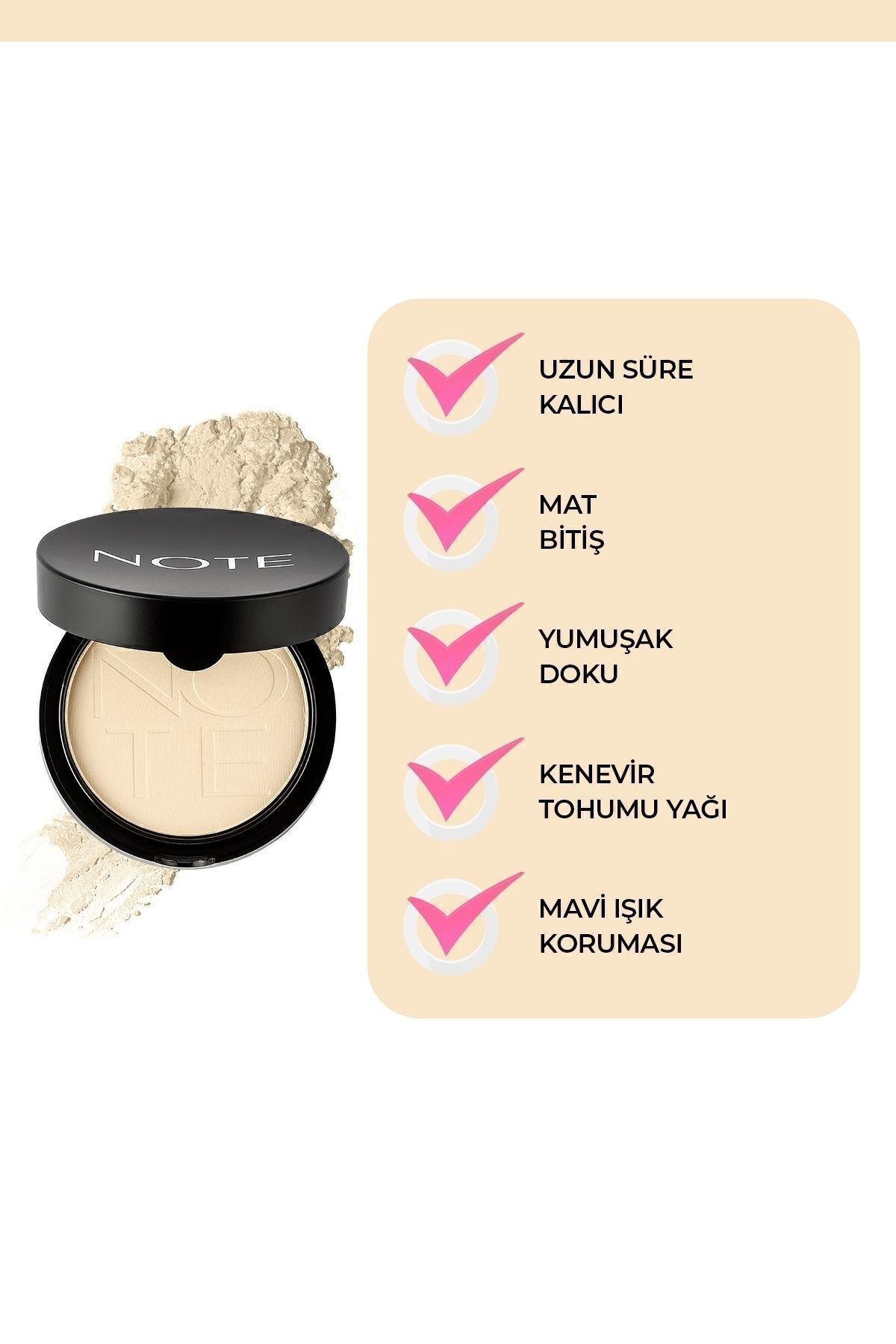 Note Cosmetics Banana Setting Powder Mat Bitişli Makyaj Sabitleyici Toz ...