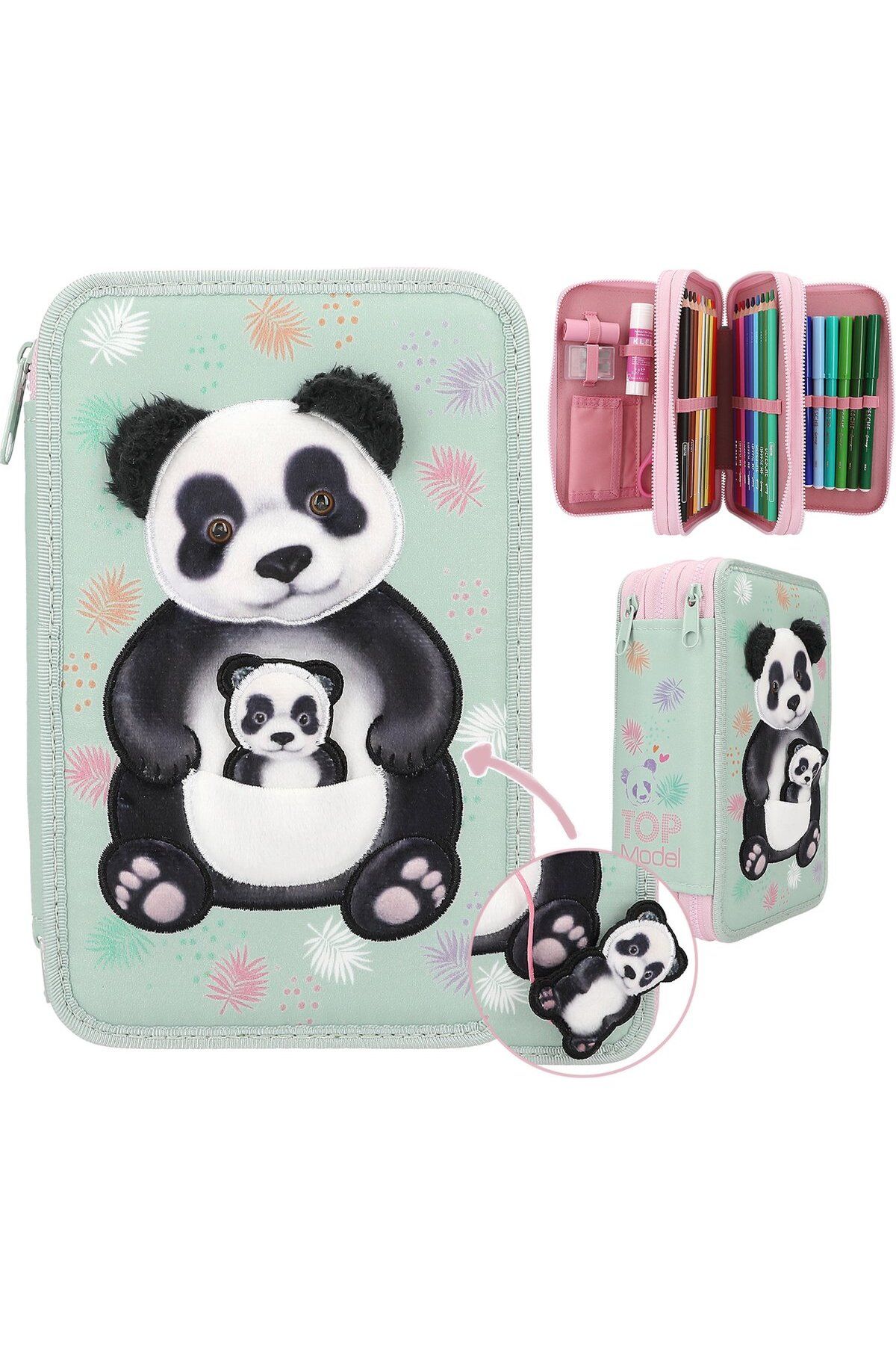 Top Model Depesche Panda 3 Katlı İçi Dolu Kalem Çantası 12786_A Fiyatı ...