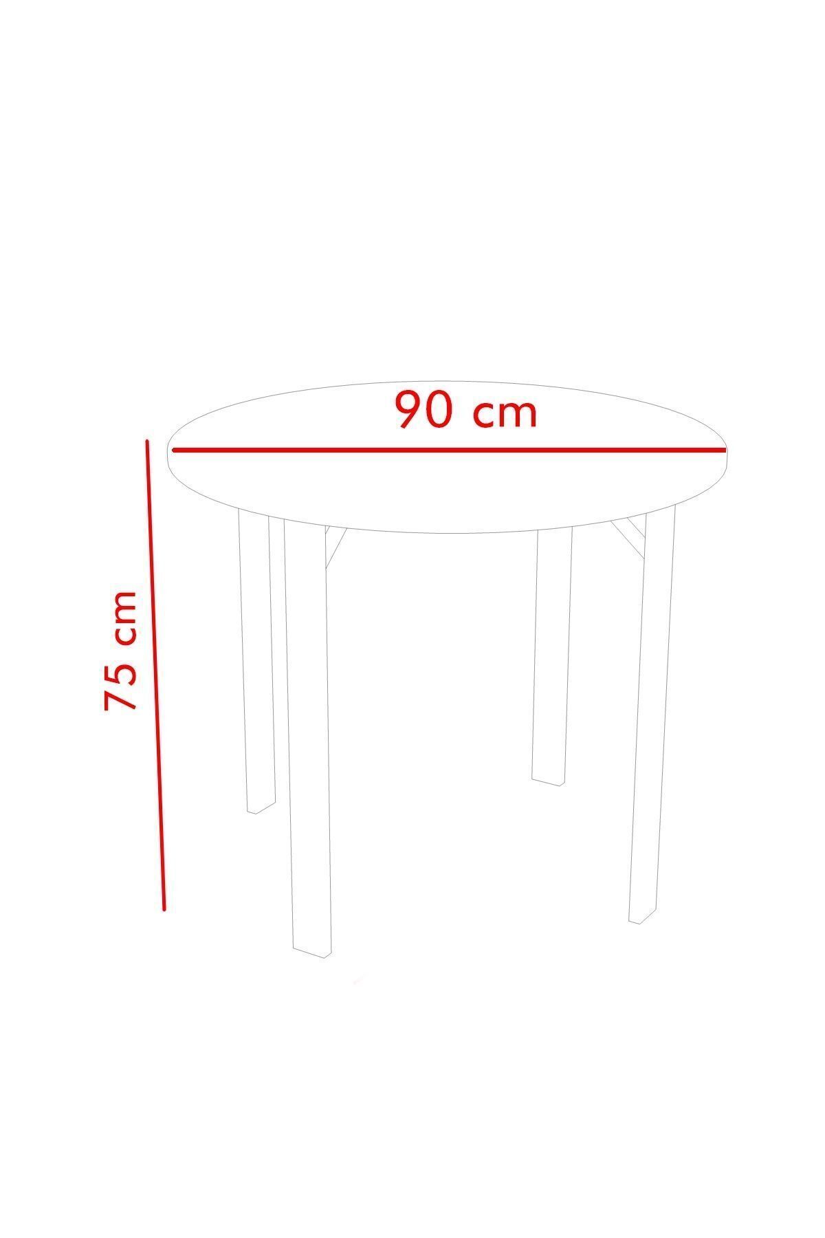 Evdemo Trend Yuvarlak Mutfak Masa Takımı Atlantik Çam-Gri-Beyaz Fiyatı ...