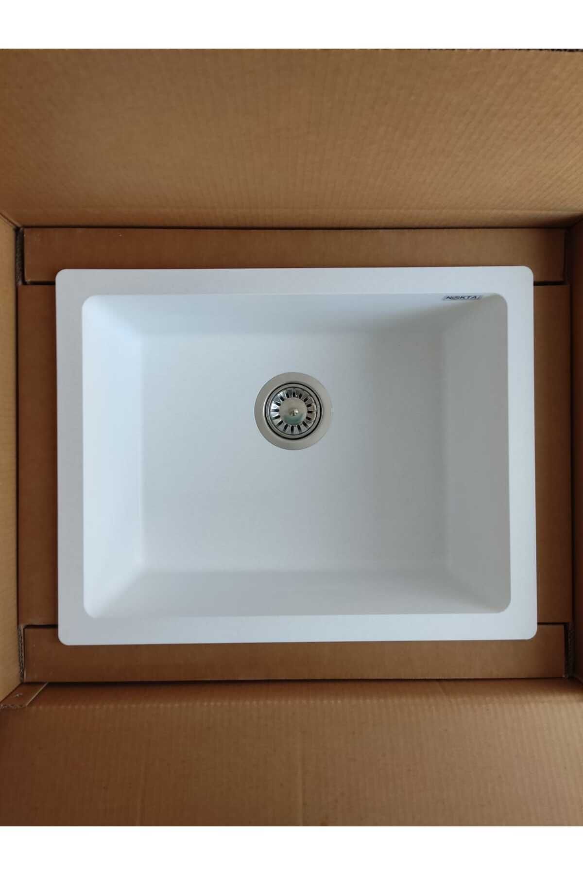 Nokta Granit Eviye Tezgah Altı 55x43 Beyaz Mutfak Evyesi Fiyatı ...