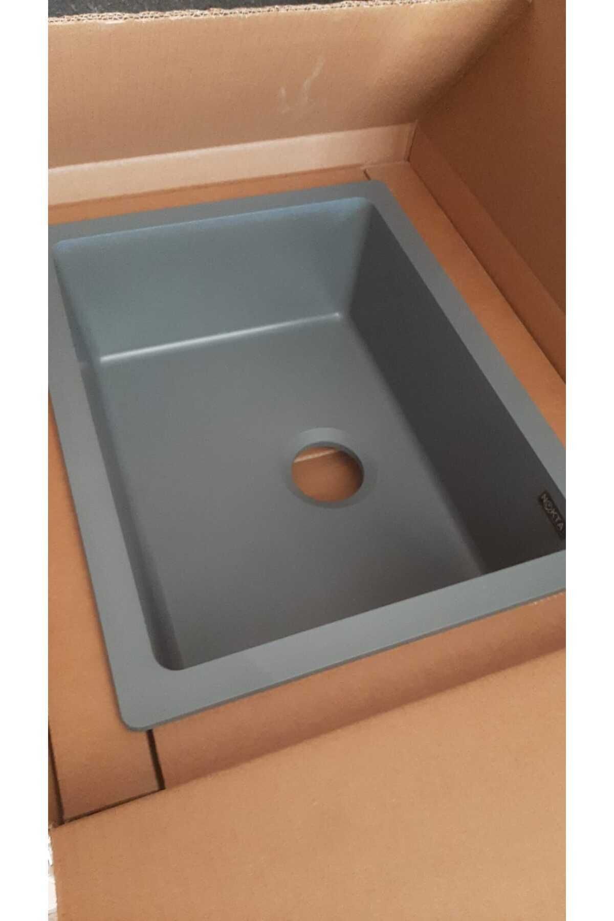 Nokta Granit Eviye Tezgah Altı 55x43 Gri Mutfak Evyesi Ral7012 - Fiyatı ...