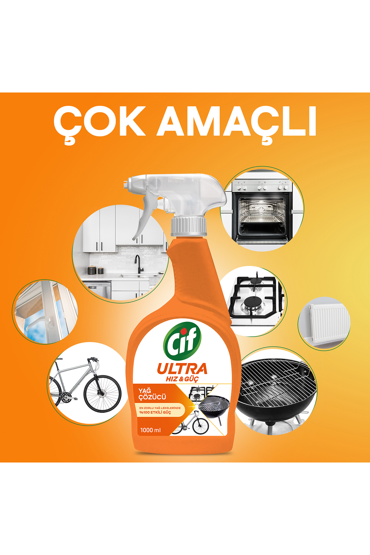 Cif Ultra Hız & Güç Yağ Çözücü Sprey Leke Ve Kir Çıkarıcı 1000 ml ...