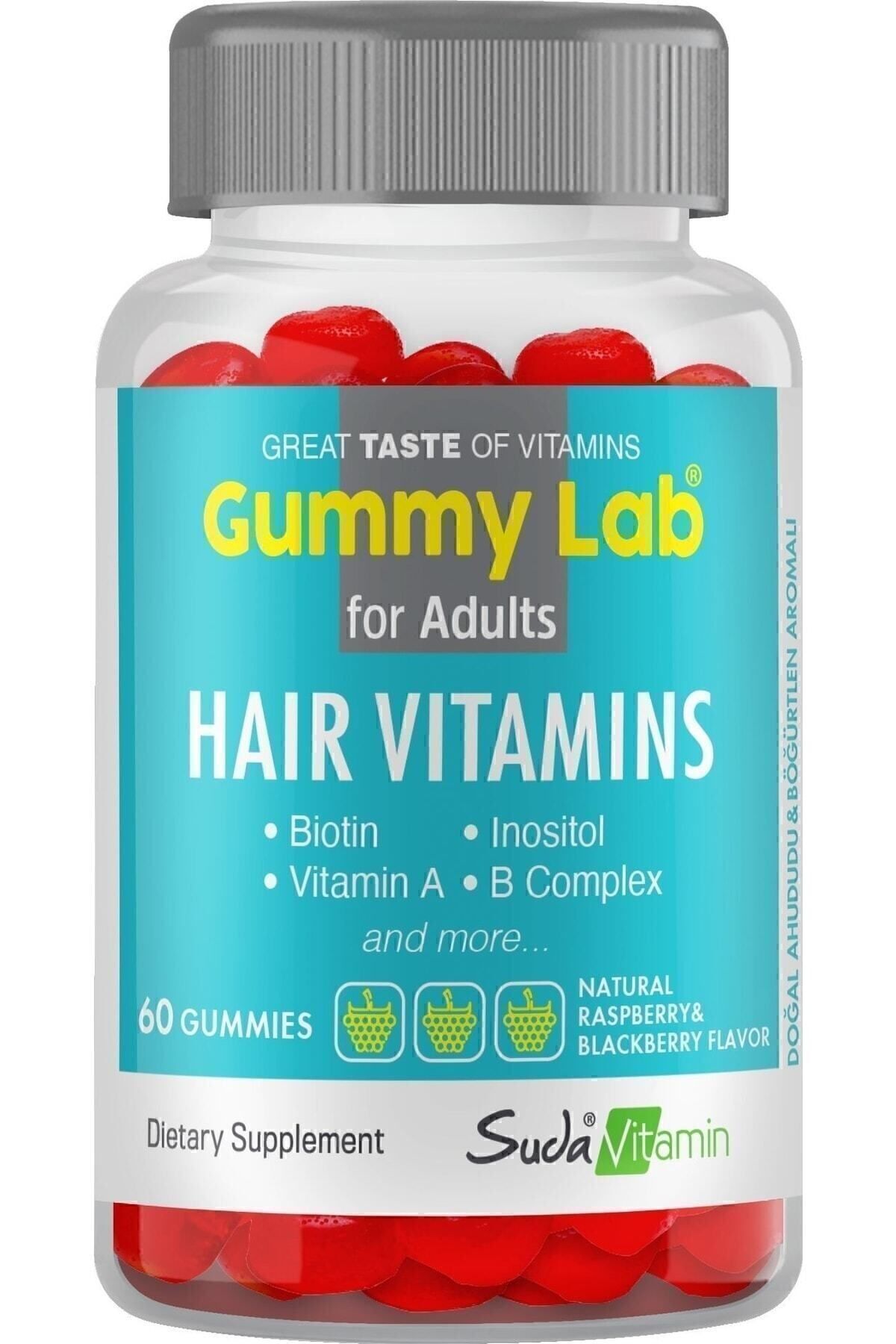 Gummy Lab Hair Vitamin Gummy Biotin Inositol B Complex Ahududu Aromalı 60 Gummies Fiyatı ...