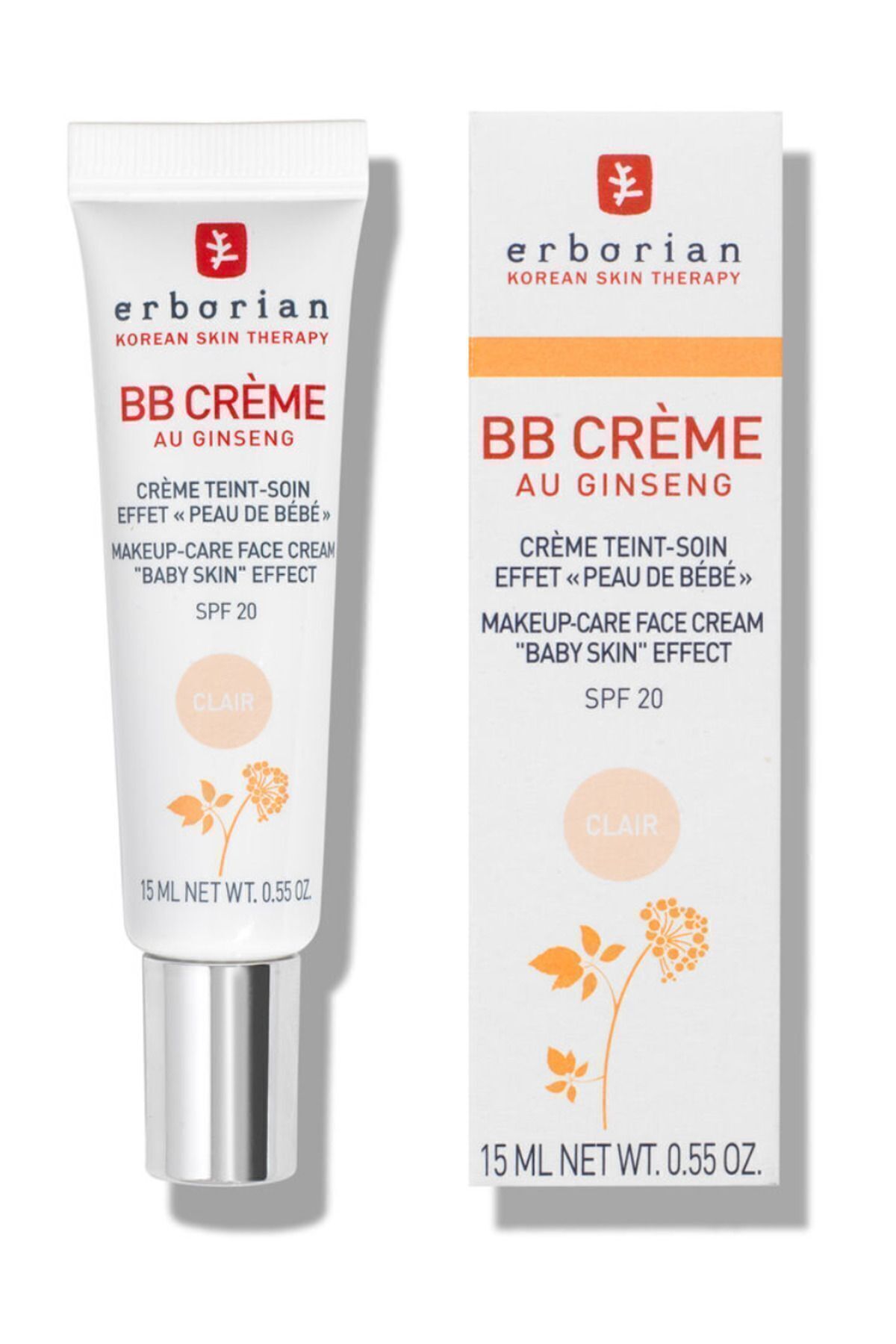 erborian BB Crème Au Ginseng - Baby Skin Effect Makeup-Care Face ...