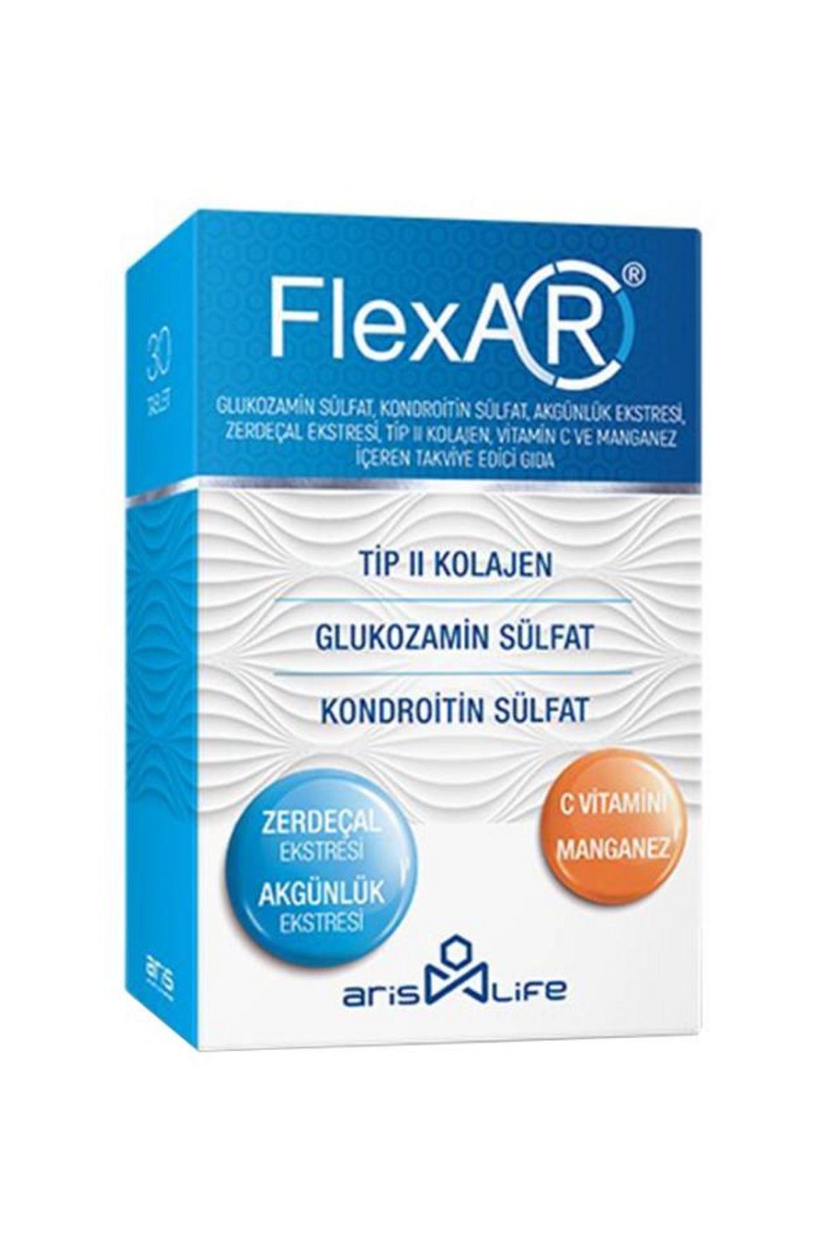 aris life FlexAR Tip 2 Kolajen C Vitamini Manganez Takviye Edici Gıda ...