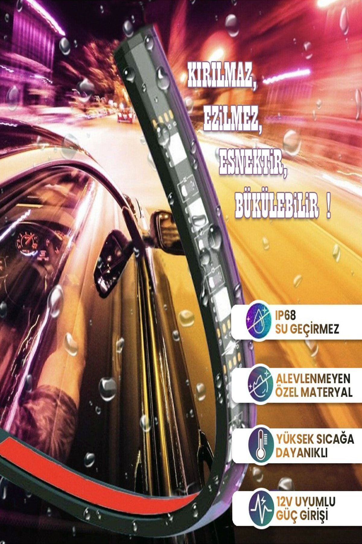 MELKA Jeep Grand Cherokee Uyumlu Ayak Altı Led Kumandalı Müziğe Duyarlı ...