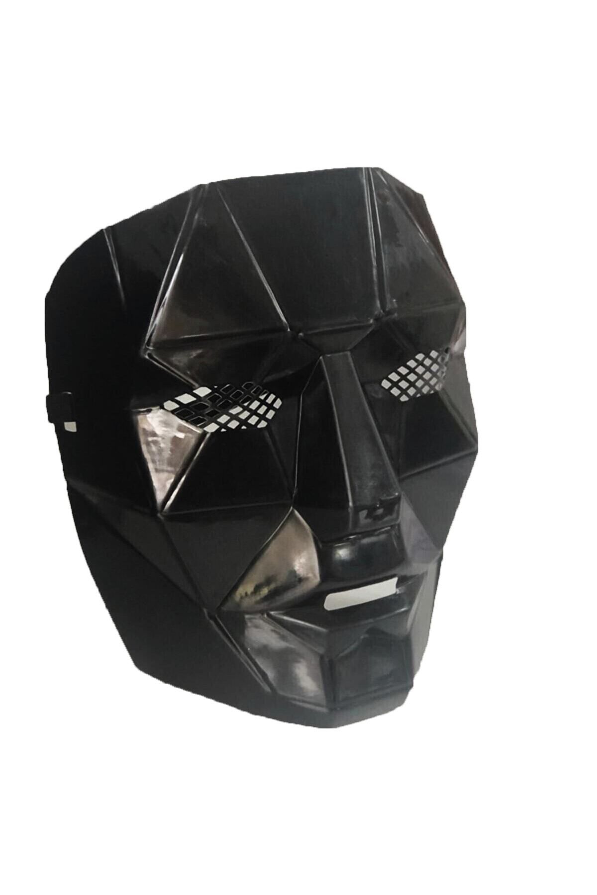 Boldy Squid Game Mask Executive Mask Black Mask Plastic Black Mask ...