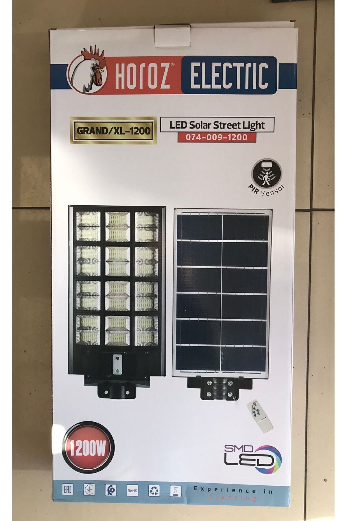 Horoz 1200W KUMANDALI GÜNEŞ ENERJİLİ SOLAR SOKAK ARMATÜR GRAND-XL/1200 ...