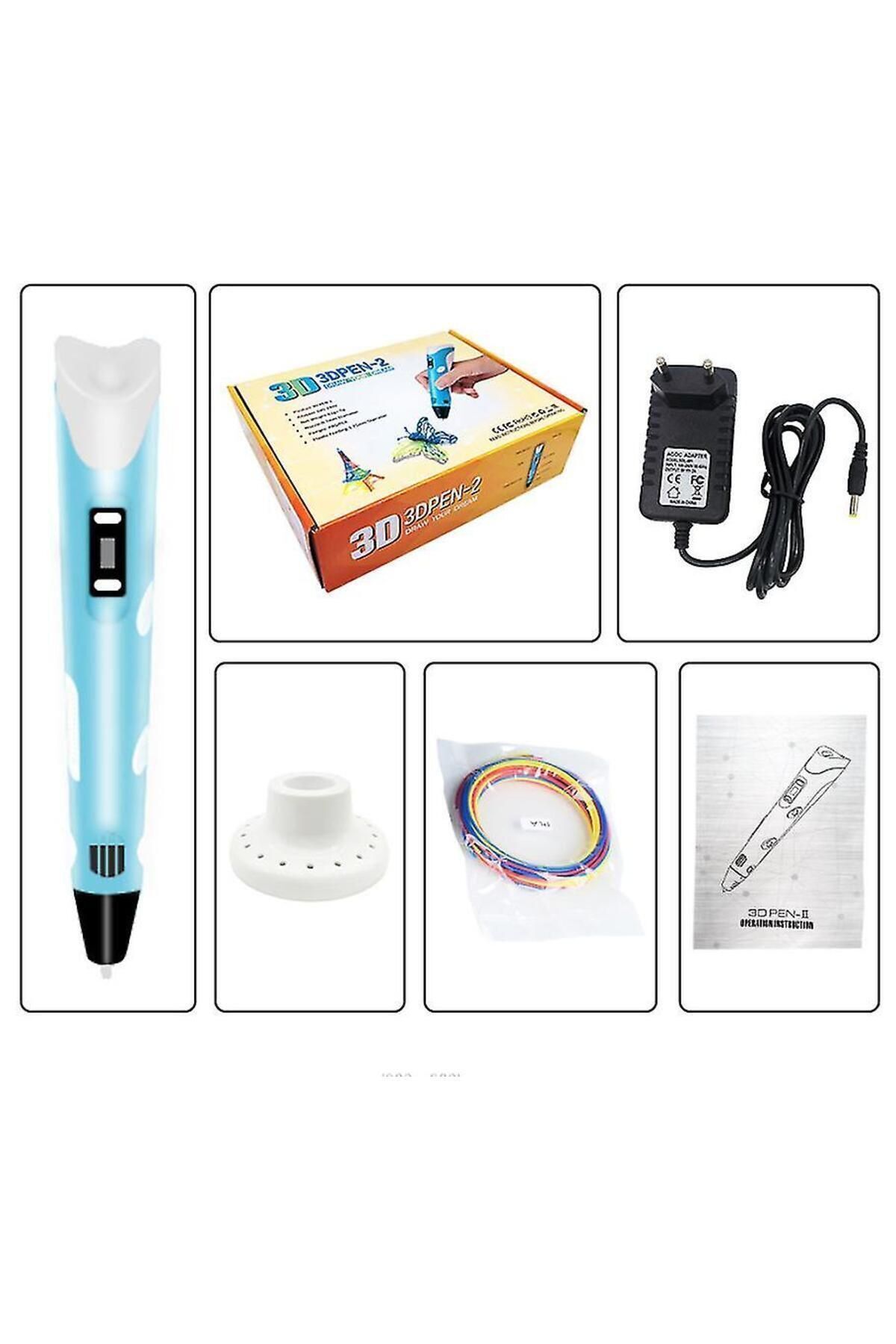 Genel Markalar 3d Pen - Üç Boyutlu Yazıcı Kalem Printer 3 Renk Filament ...