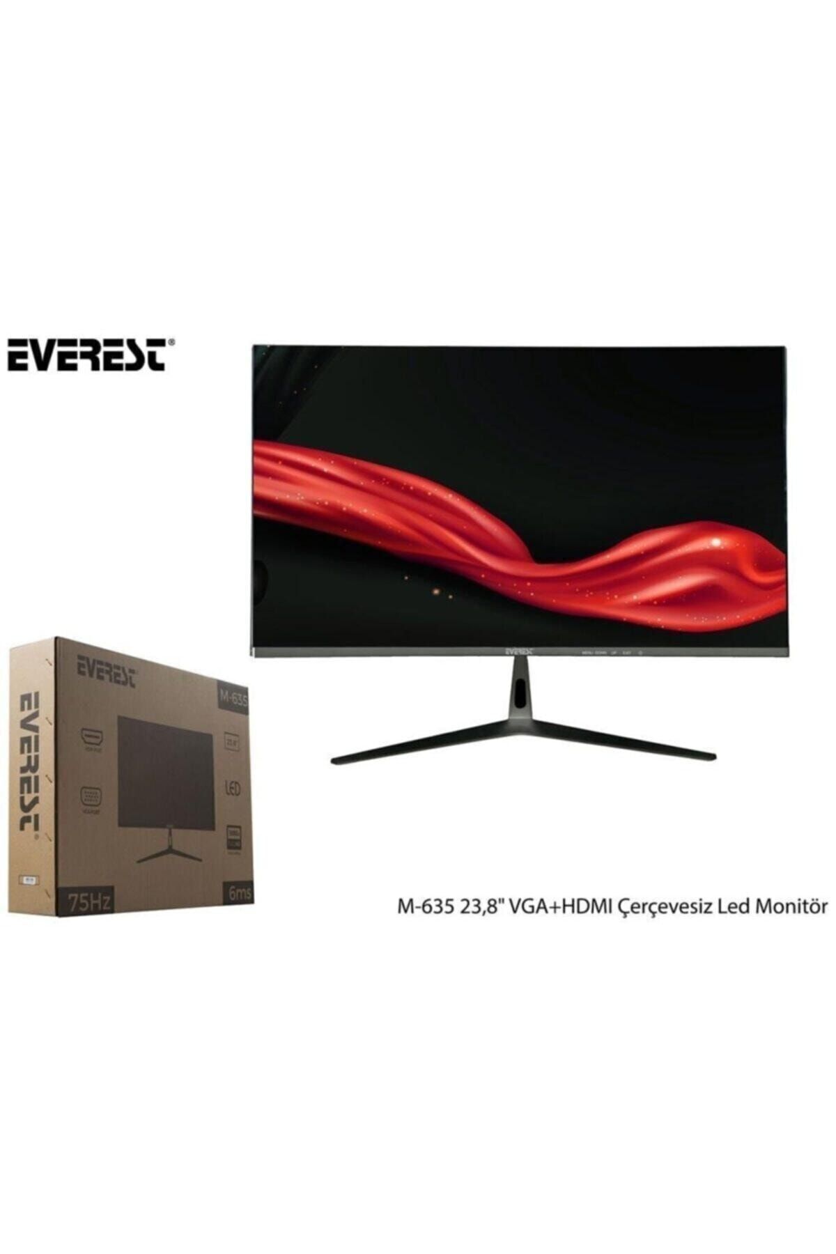 Everest M-635 23.8" 6 ms 75 Hz (Analog+HDMI) Full HD Oyuncu Monitör ...