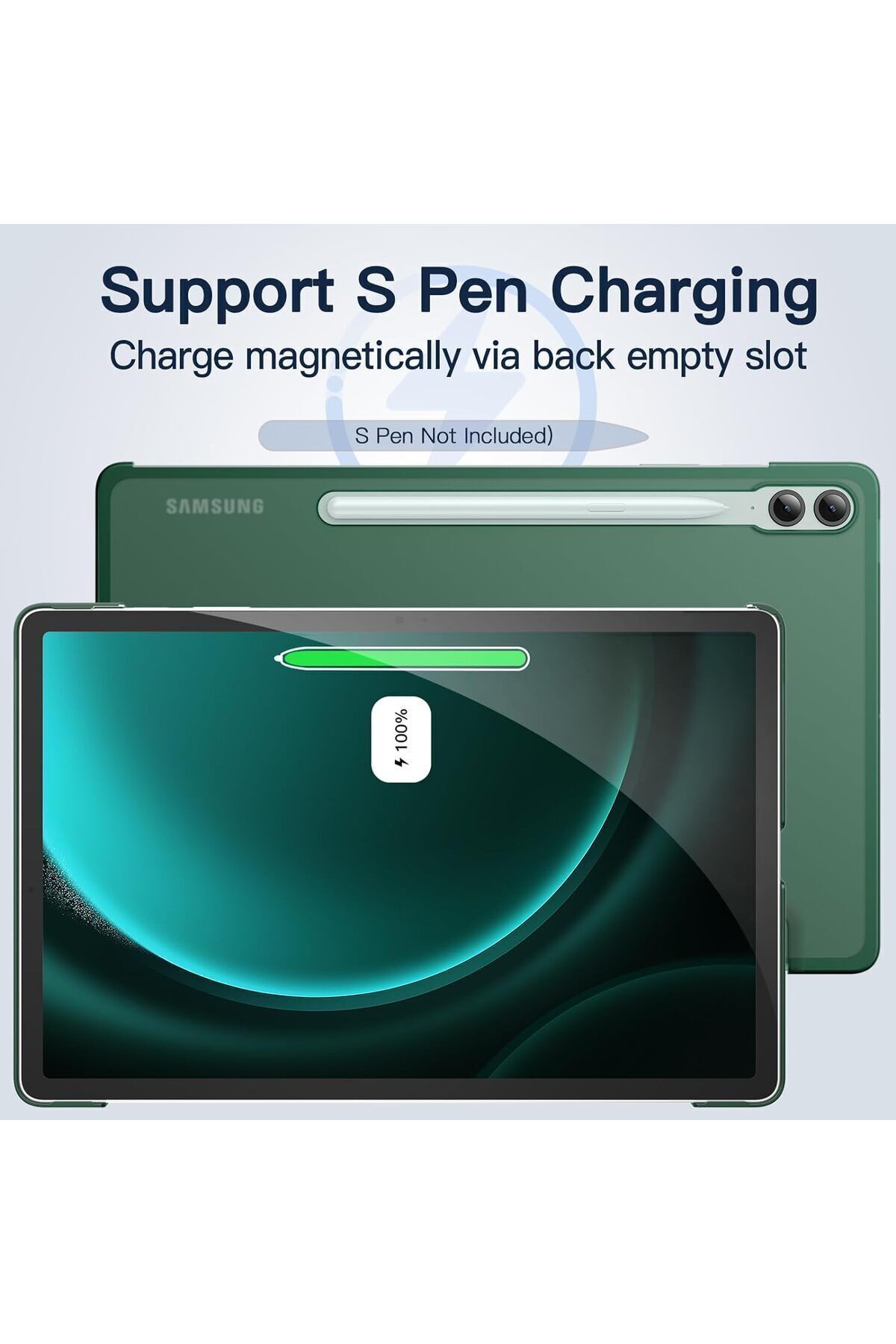 m.tk moveteck Samsung Galaxy Tab S9 Fe Plus 12.4" Kılıf Akıllı Smart ...