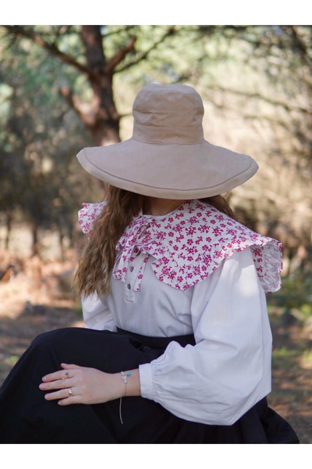 Launes Çiçekli Pembe Vintage Fırfırlı Yaka - Fiyatı, Yorumları