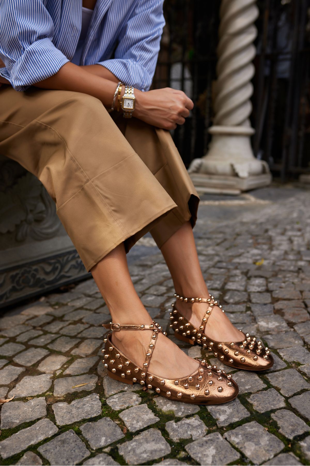 ANGELİNA JONES REBECKA KADIN KAHVE BRONZ TROK DETAYLİ BABET Fiyatı ...