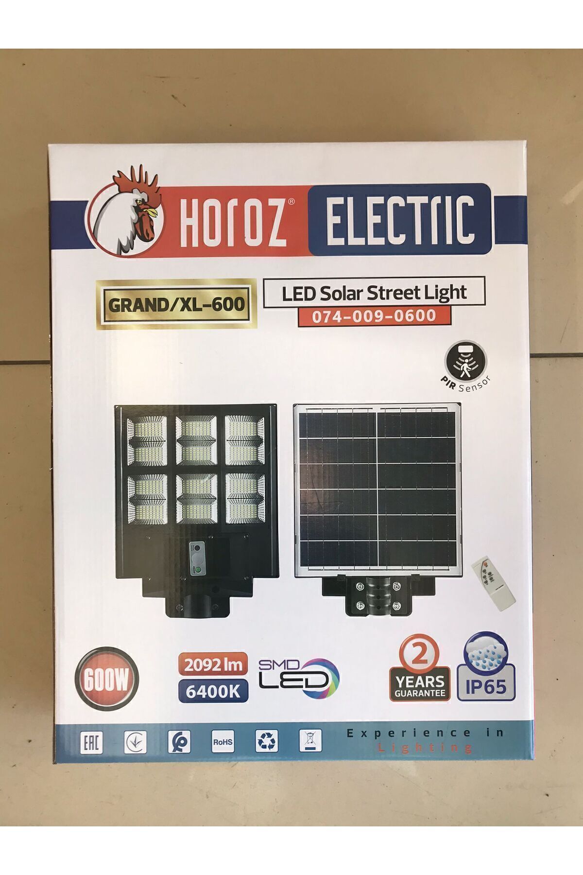 Horoz 600w Kumandalı Güneş Enerjili Solar Sokak Armatür Grand-xl/600 ...