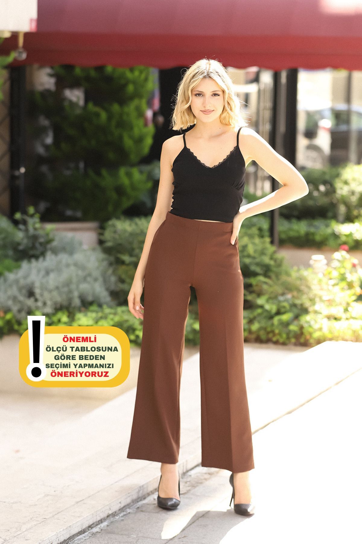 Moda Farah Kadın Palazzo Kesim Yüksek Bel Likralı Dokuma Pantolon 6002 Fiyatı, Yorumları - Trendyol