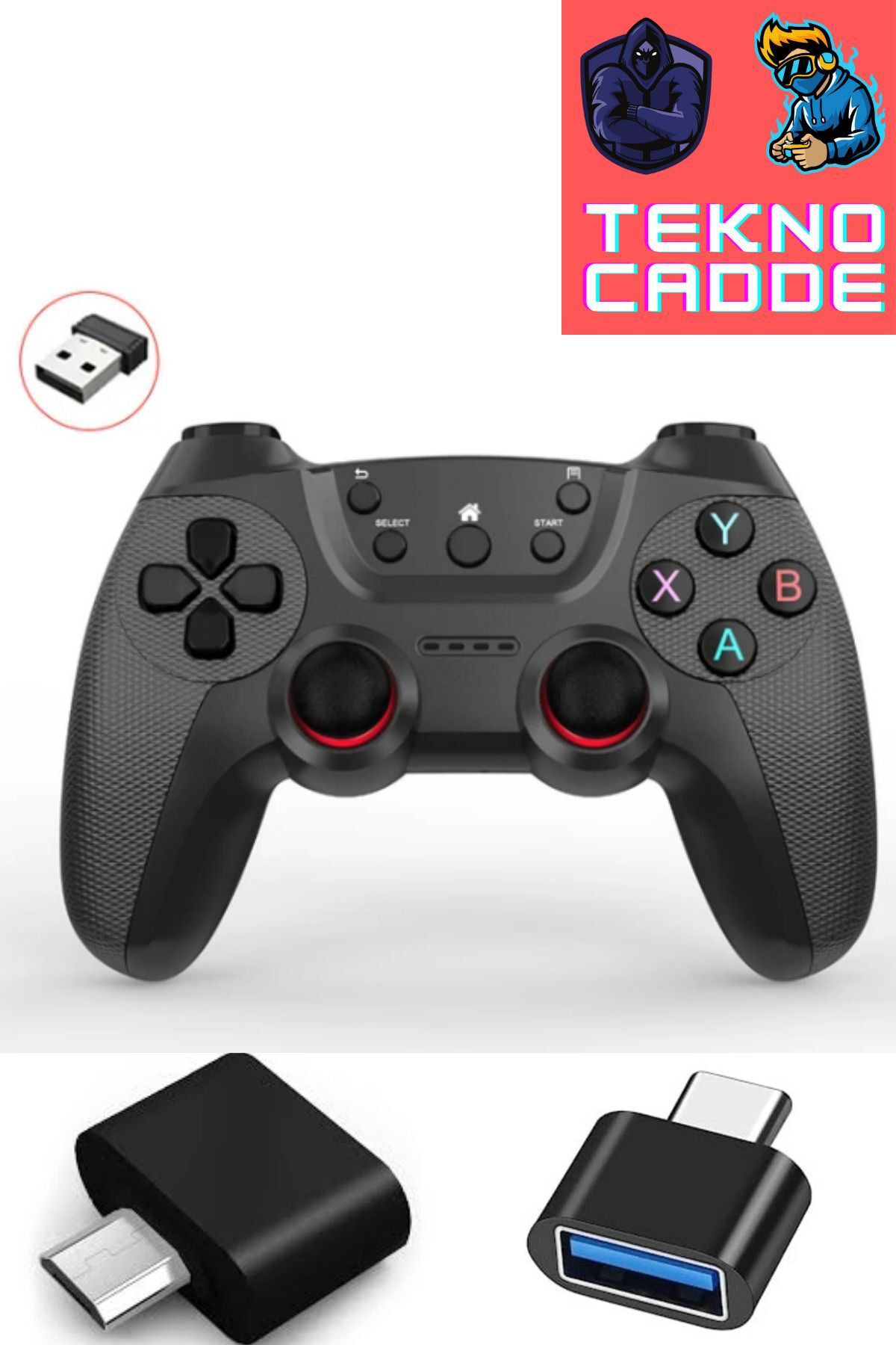 beboncool 2.4G Kablosuz OTG PC-LAPTOP-Android TV-TVBOX-TABLET TELEFON Uyumlu Joystick Kol ...